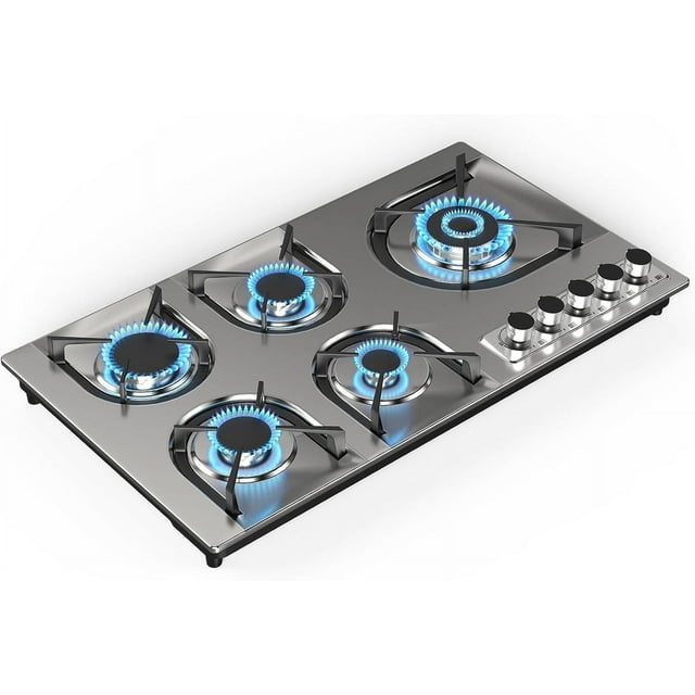 VBGK Propane Gas Cooktop 5 Burners, 36 inch Gas Stove Top, Built-in ...