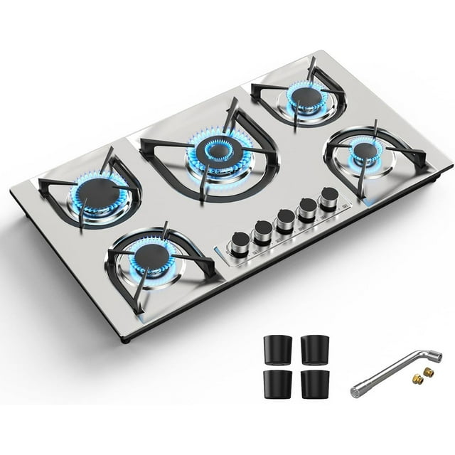 VBGK Propane Gas Cooktop 5 Burners, 36 inch Gas Stove Top, VBGK Built ...
