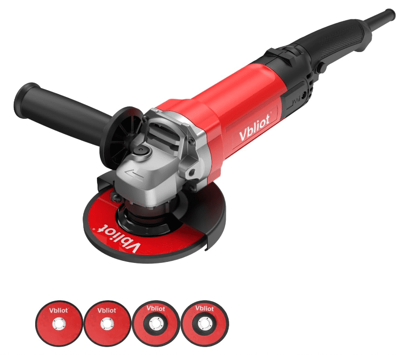VBLIOT 4-1/2 inch 5000-12000 RPM 1100W angle grinder 4Amp, comes with 1 ...