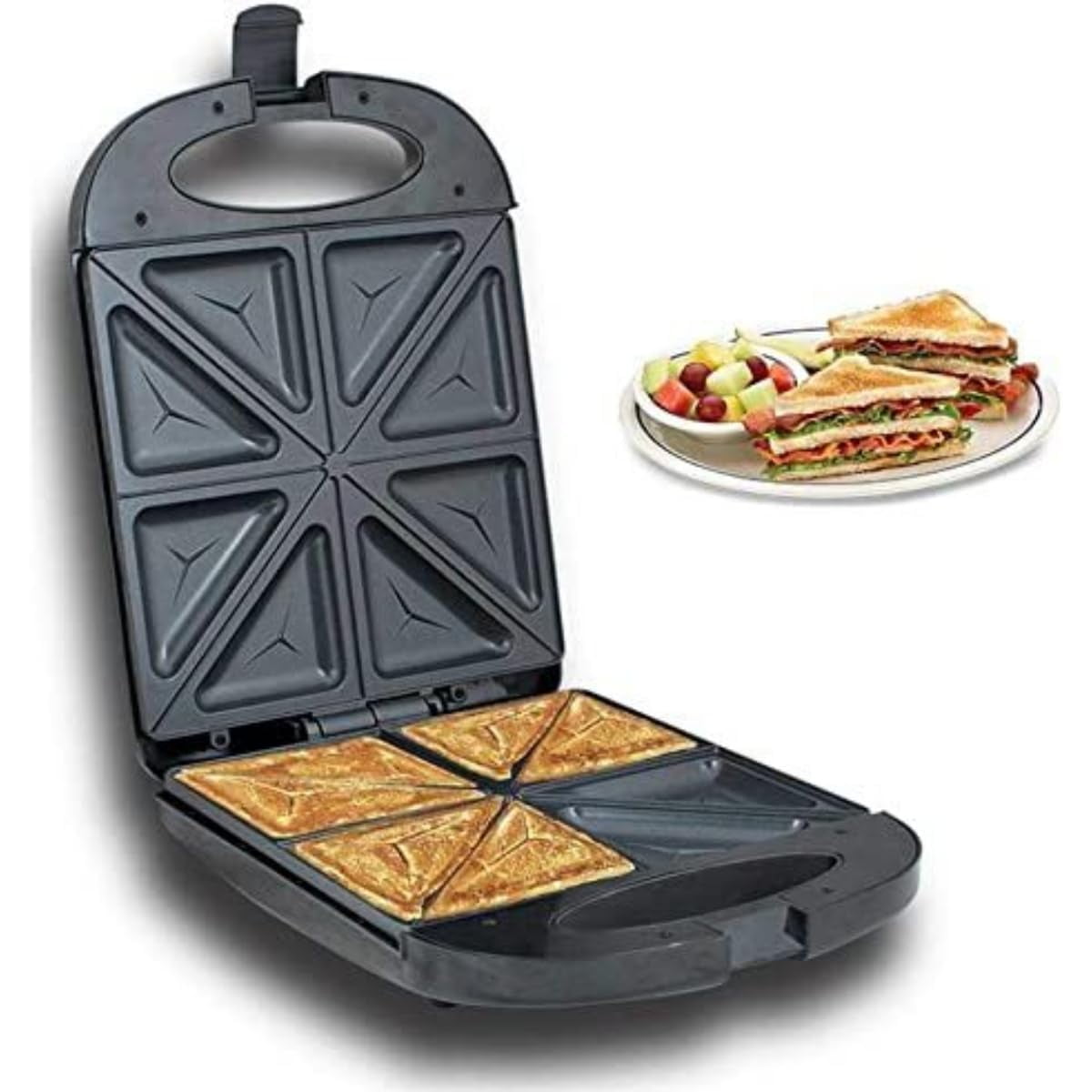 VBM 4 Slice Sandwich Maker Grill And Toast Electric 1200W 4 Bread Slice ...