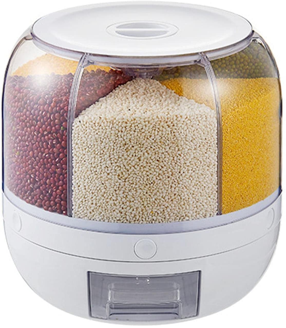 VBM 6 In 1 Storage Dispenser 360 Rotating Food Storage Box With Lid ...