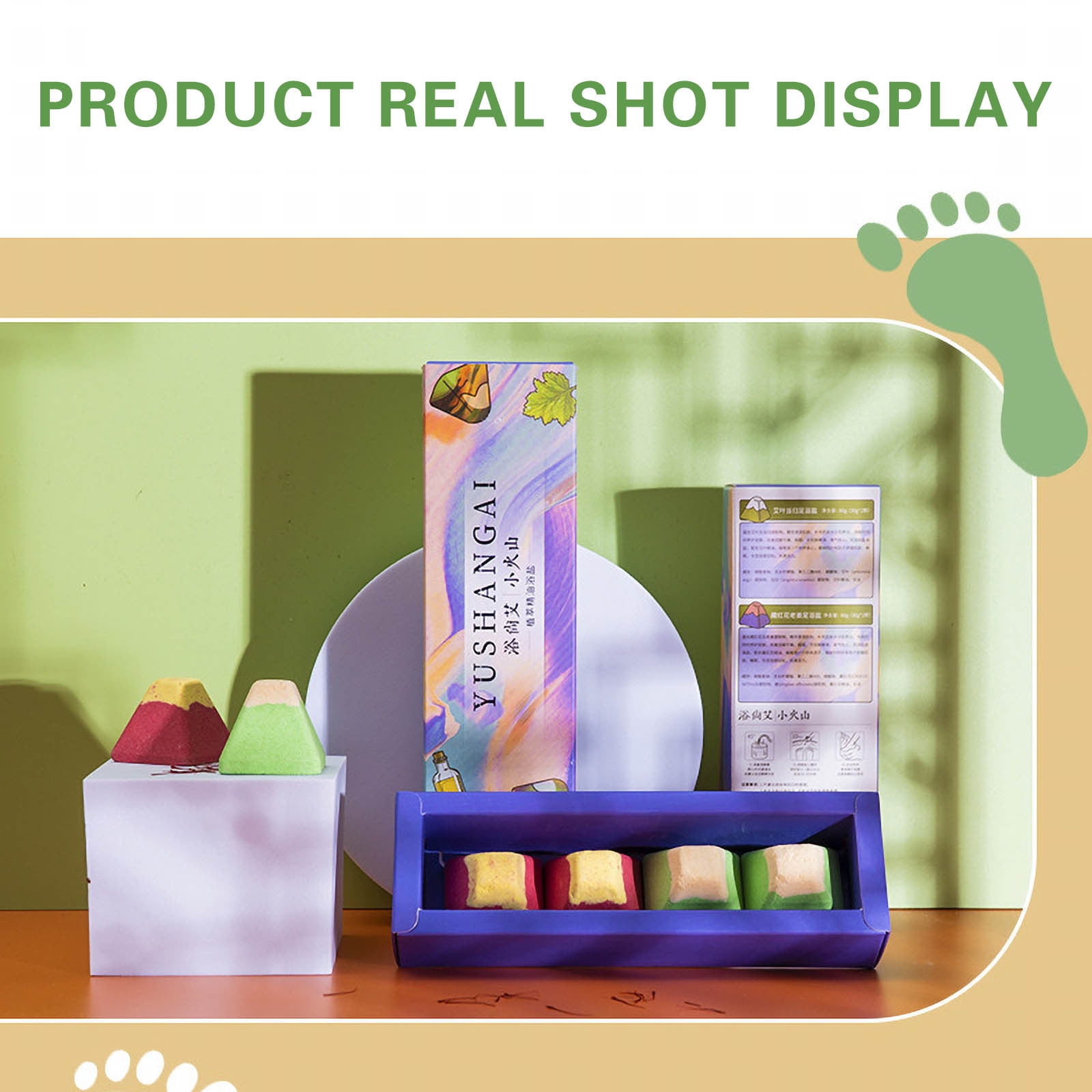 VBODN Bath Sponges for Shower,Shower Loofah,Small Volcano Foot Bath ...