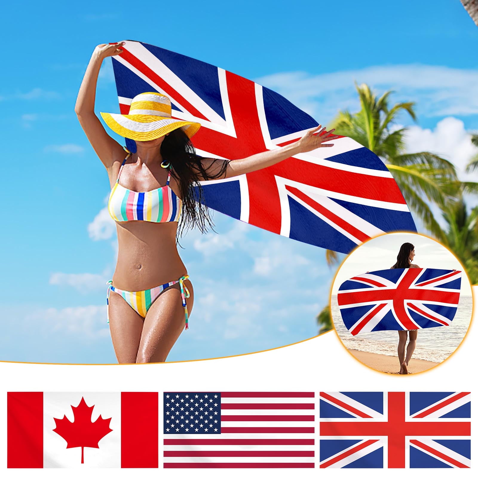 VBODN Clearance Patriotic American Flags Decorations,Independence Day Party,75x150cm Flag Beach ...