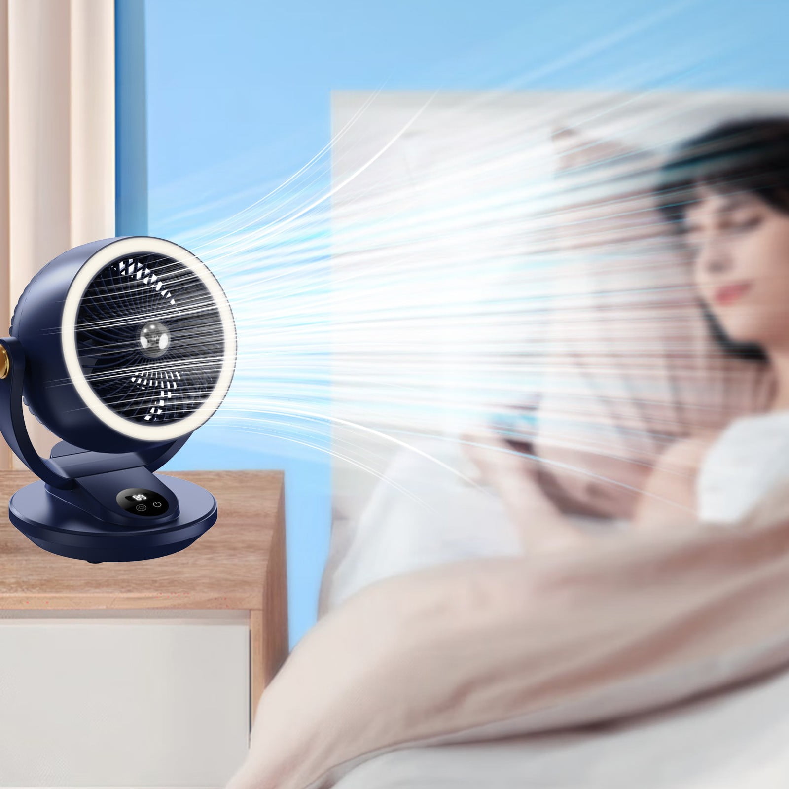 VBODN Fans with Lights,Fans for Home,New Mini Fan Usb Portable Chiller ...