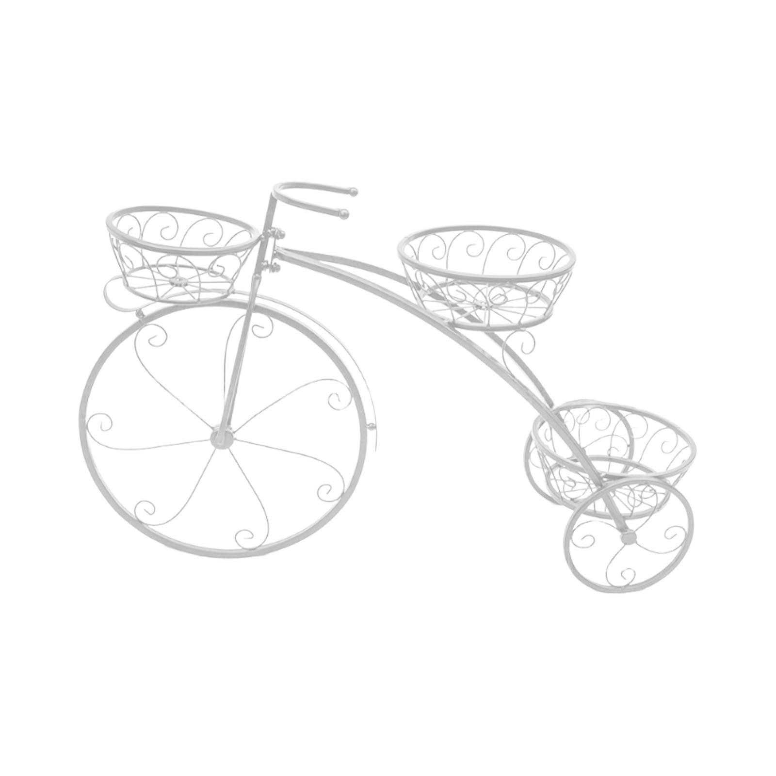 VBODN Home Decor,3 Tier Bicycle Stand Wrought Iron Tricycle Planter ...