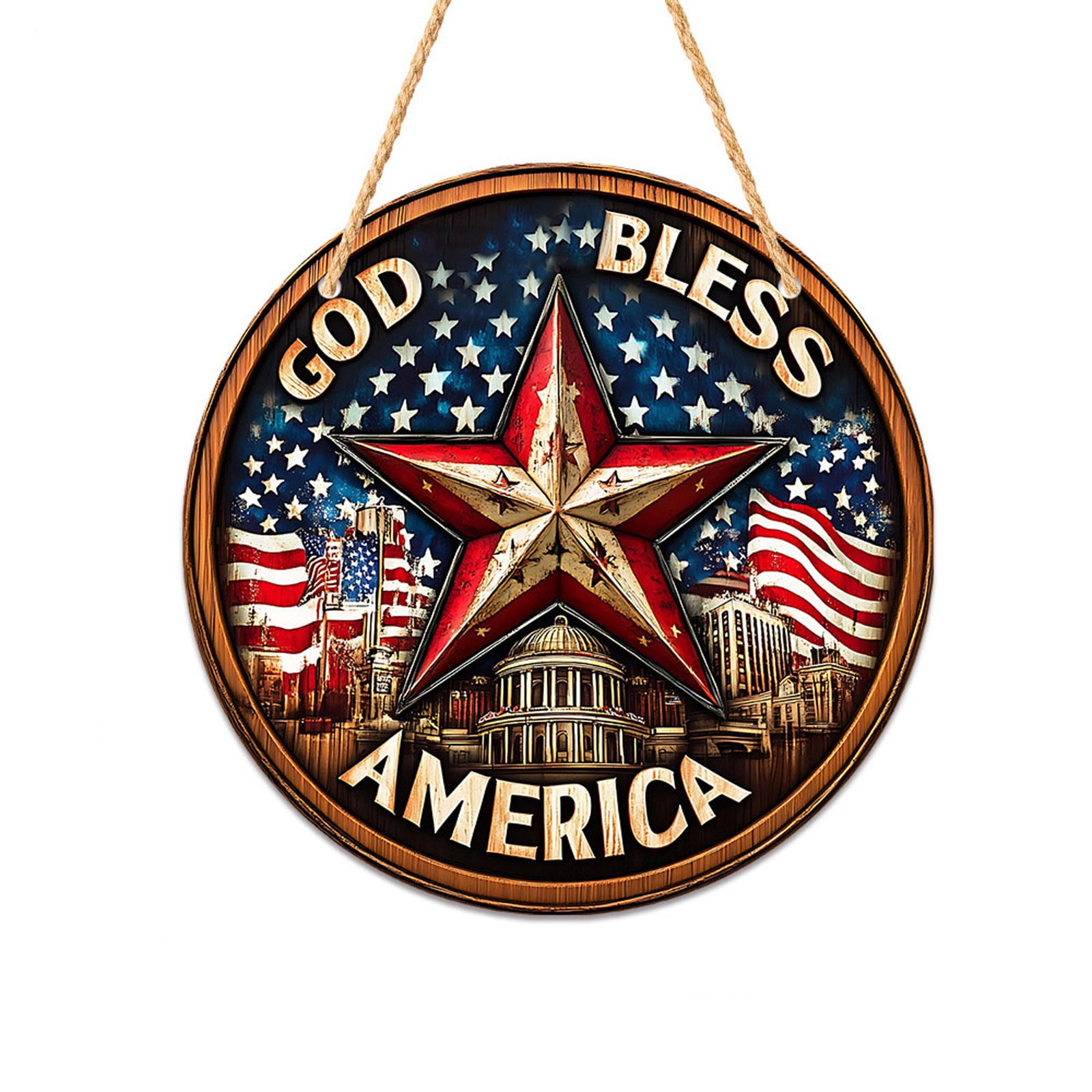 VBODN Independence Day Decor,4th Of July,Patriotic Outdoor Decor,Independence Day Wooden ...