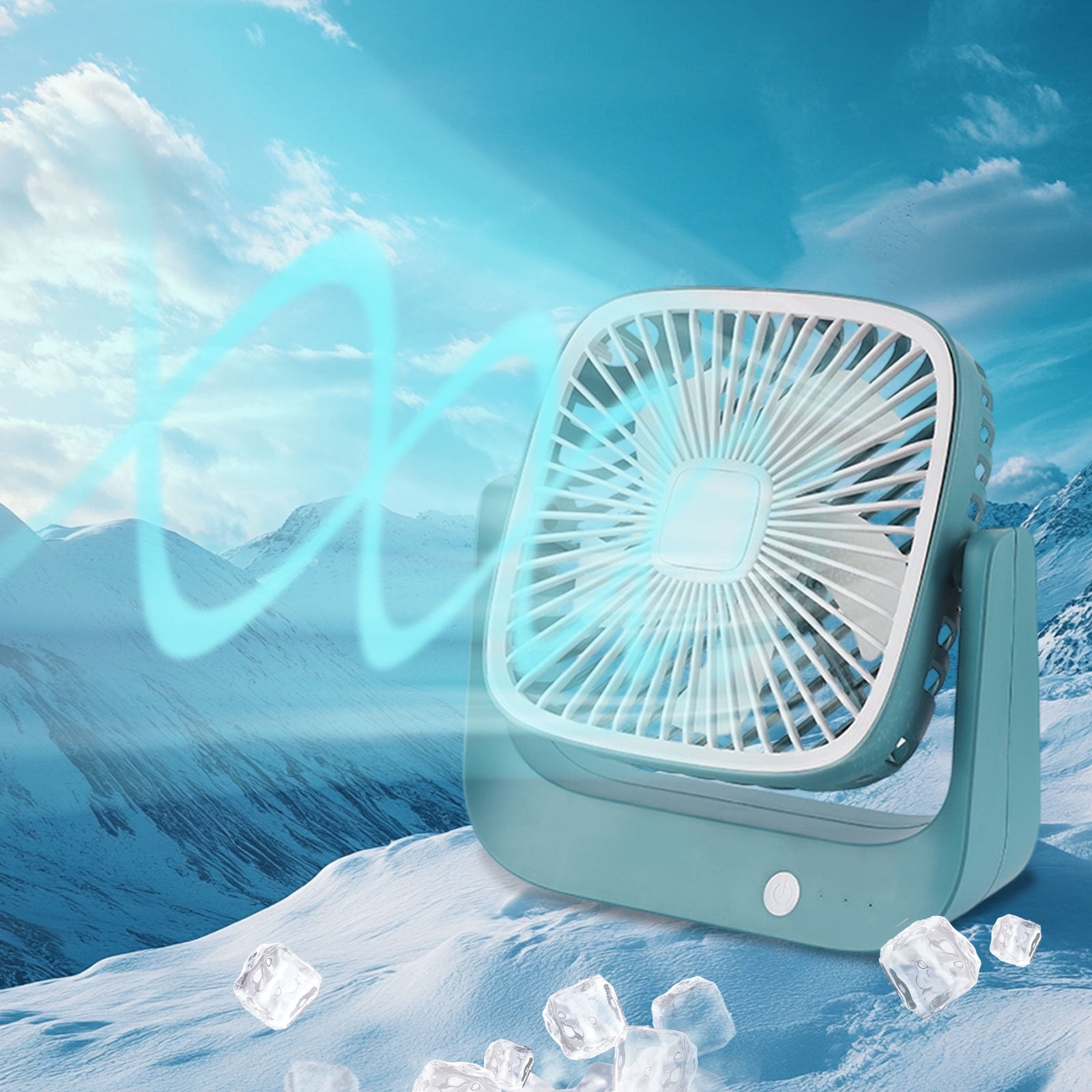 VBODN Kitchen Utensils,Summer Compact Portable Long Lasting USB Fan ...