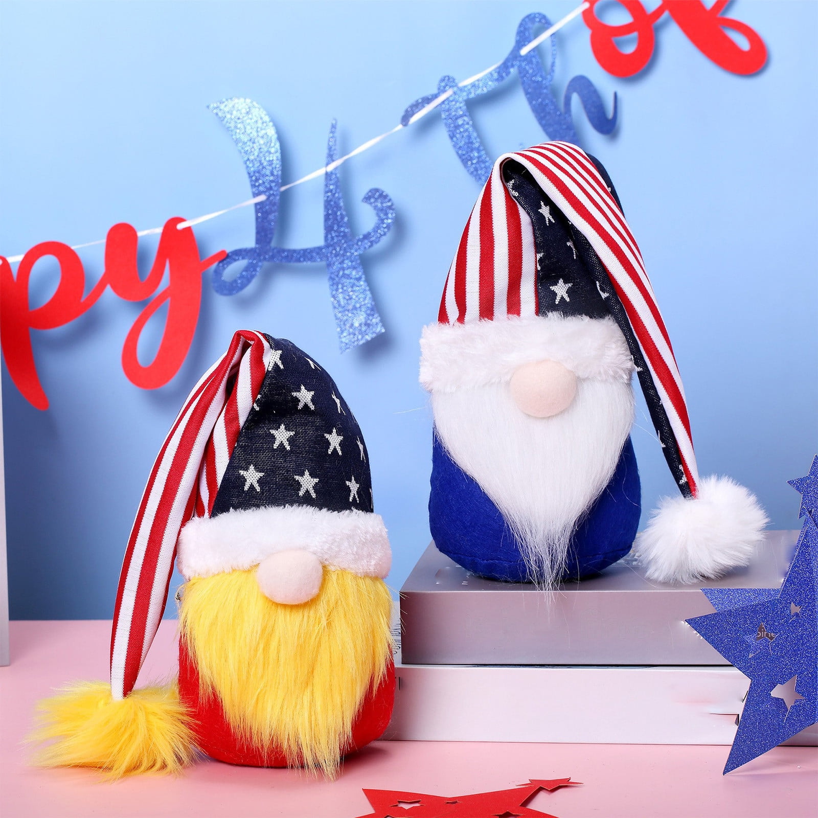 VBODN Patriotic Decorations,Independence Day,American Flags,US Flag Independence Day Elastic Ice ...