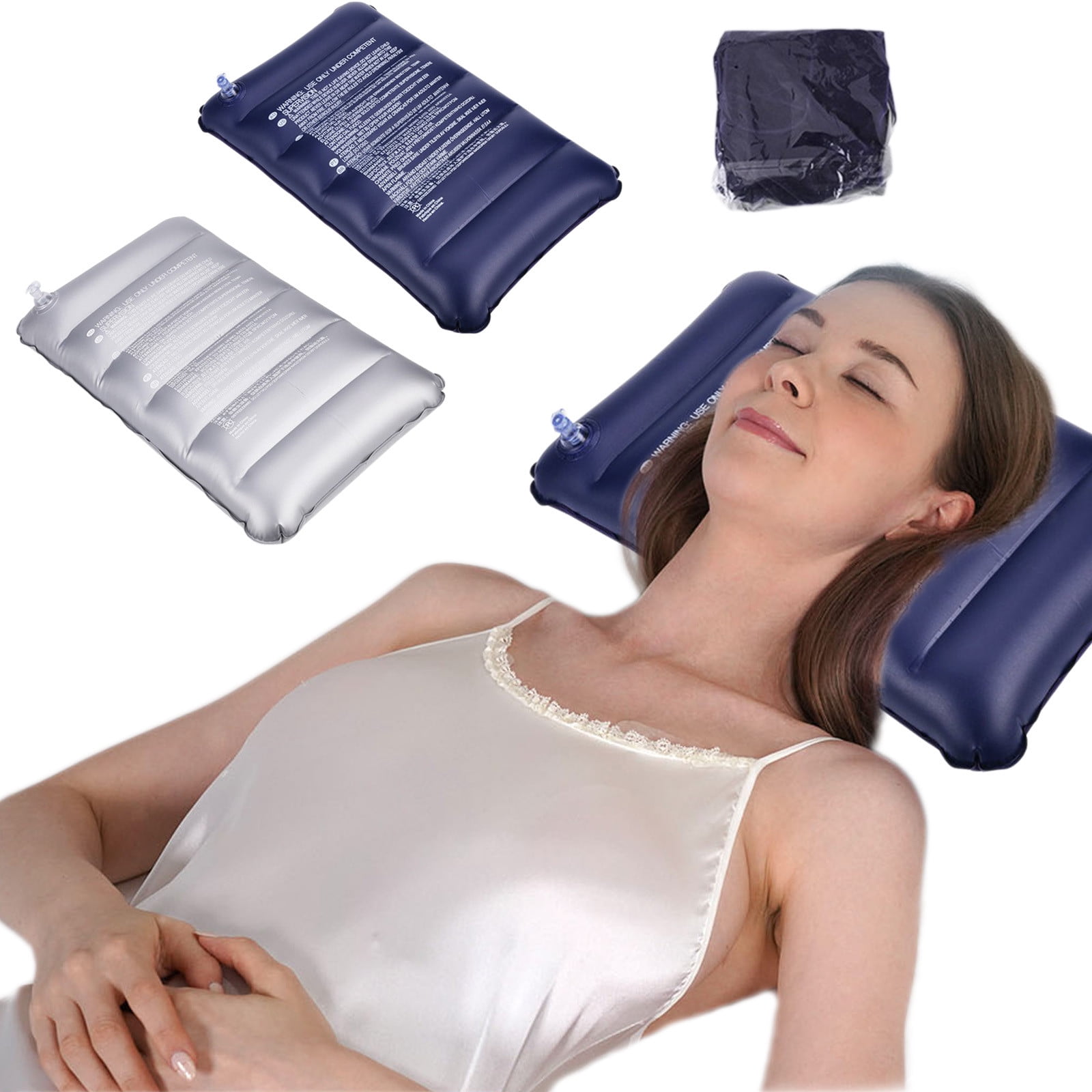 VBODN Pillows for Bed King,Comfortable Travel Neck Pillow PVC Flocked ...