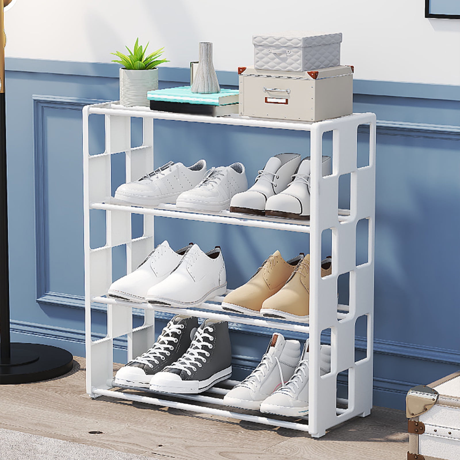 VBODN Shoe Organizer,Shoe Rack,3-Tier Shoe Rack, Shoe Storage,Foldable ...