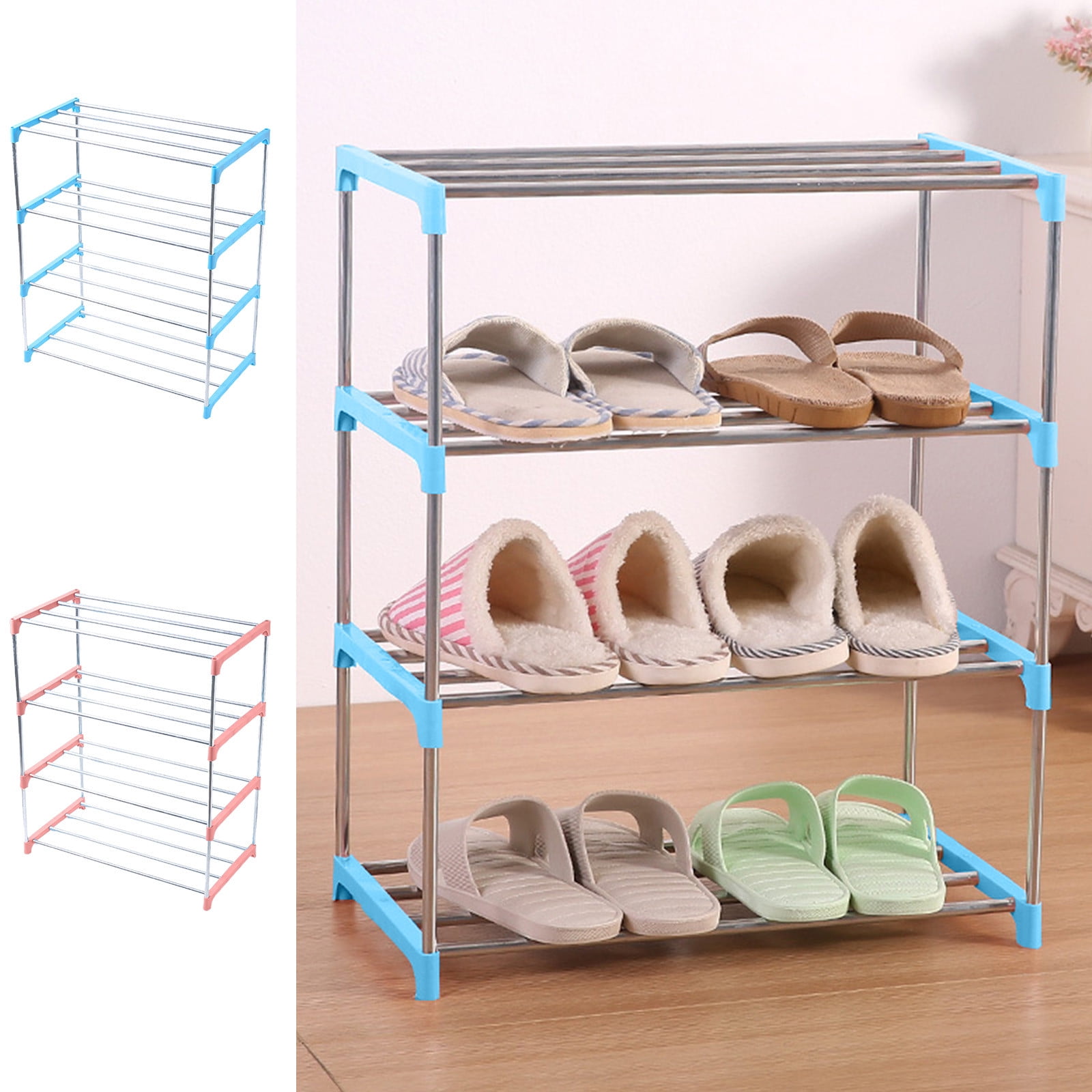 VBODN Shoe Organizer,Shoe Rack,3-Tier Shoe Rack, Shoe Storage,Foldable ...