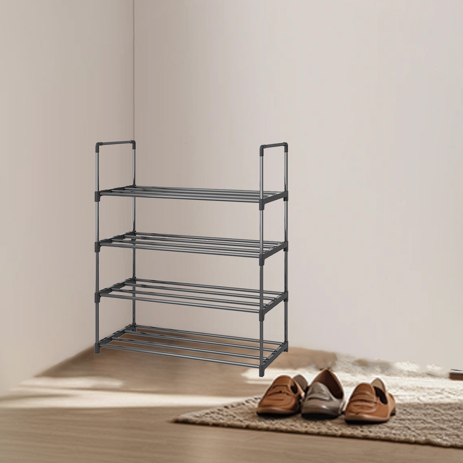 VBODN Shoe Organizer,Shoe Rack,4-Tier Shoe Rack, Shoe Storage,Foldable ...