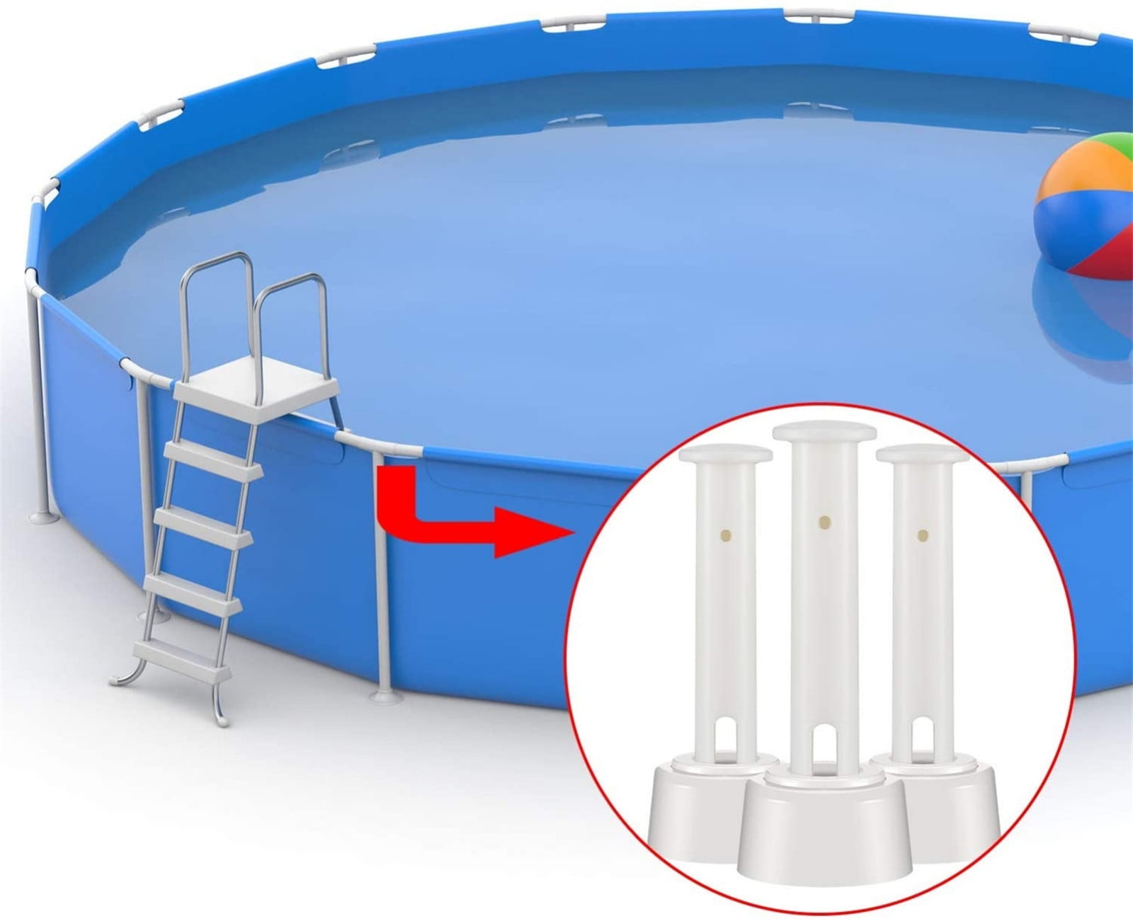 VBODN Swimming Pool Accessories,12Pcs Plastic Pool Joint Pins 2.75Inch ...