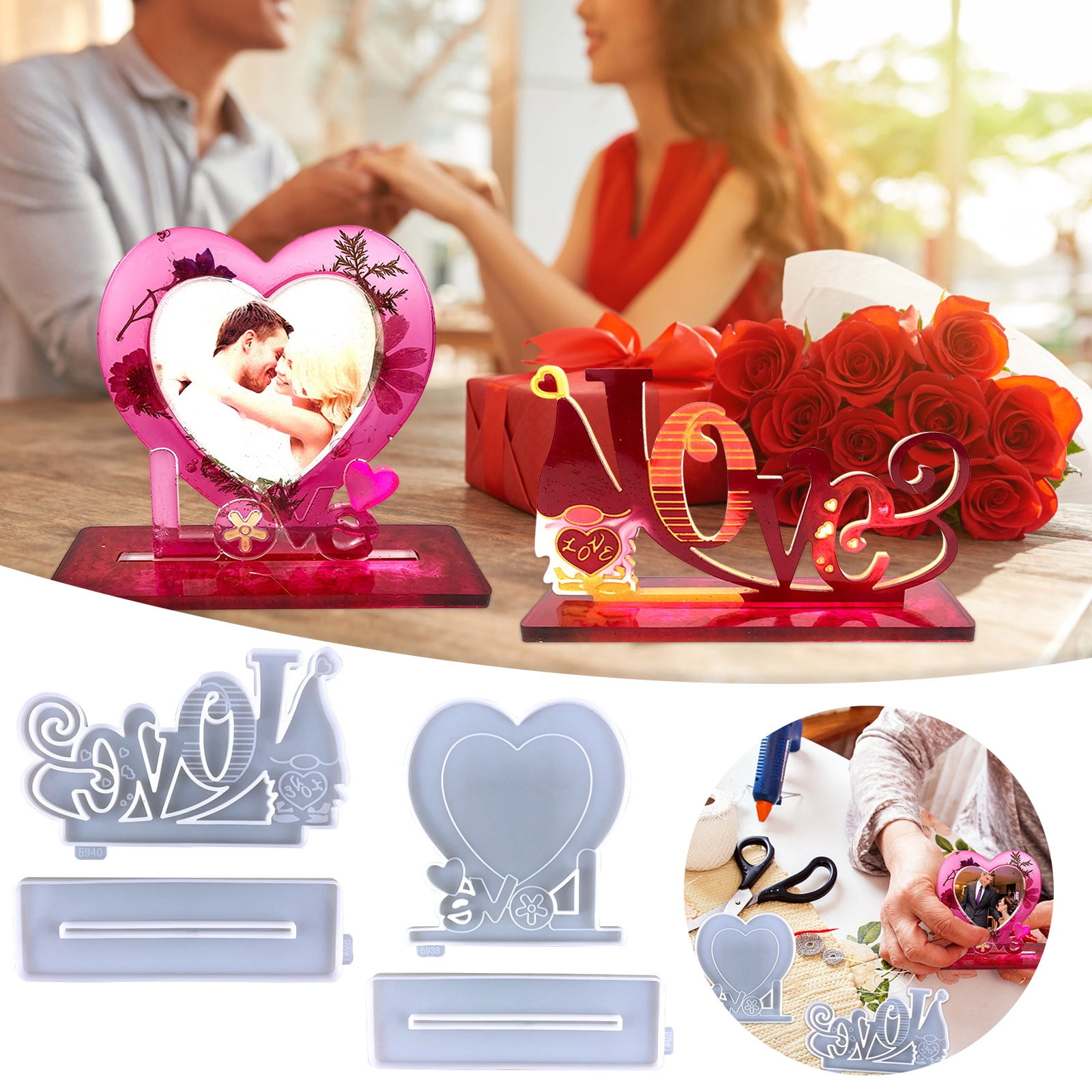 VBODN Valentines Day Decorations Home,Keepsake Hands Casting Kit Large ...