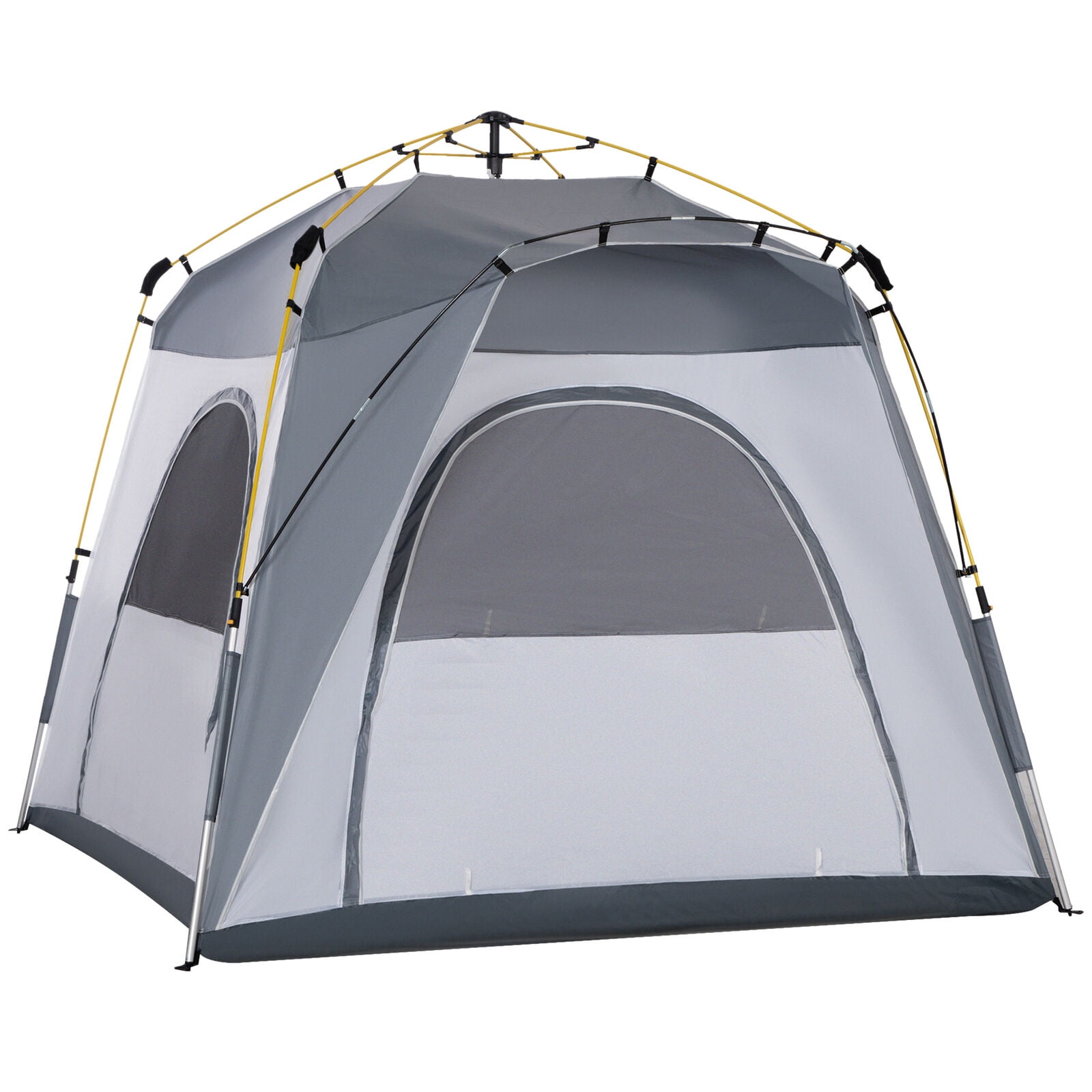 VBOLF 4 Person Pop Up Camping Tent Quick Setup Automatic Hydraulic ...