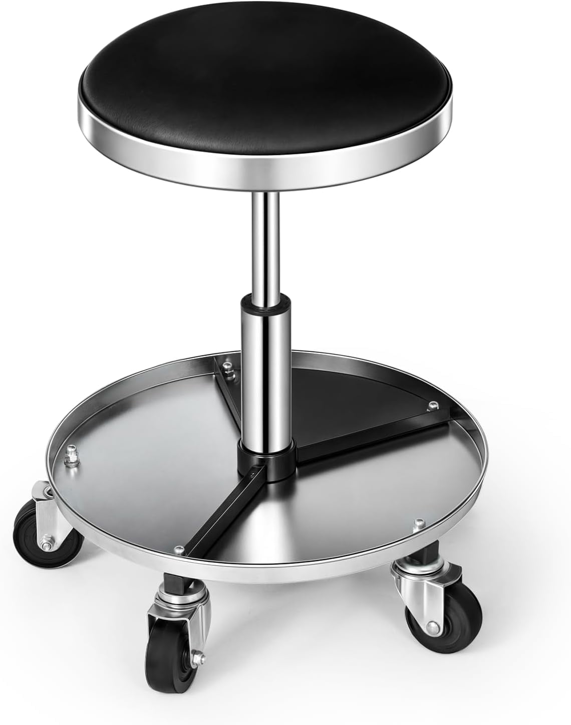 VBOLF Adjustable Rolling Mechanic Stool with Wheels – 300 lbs Capacity ...