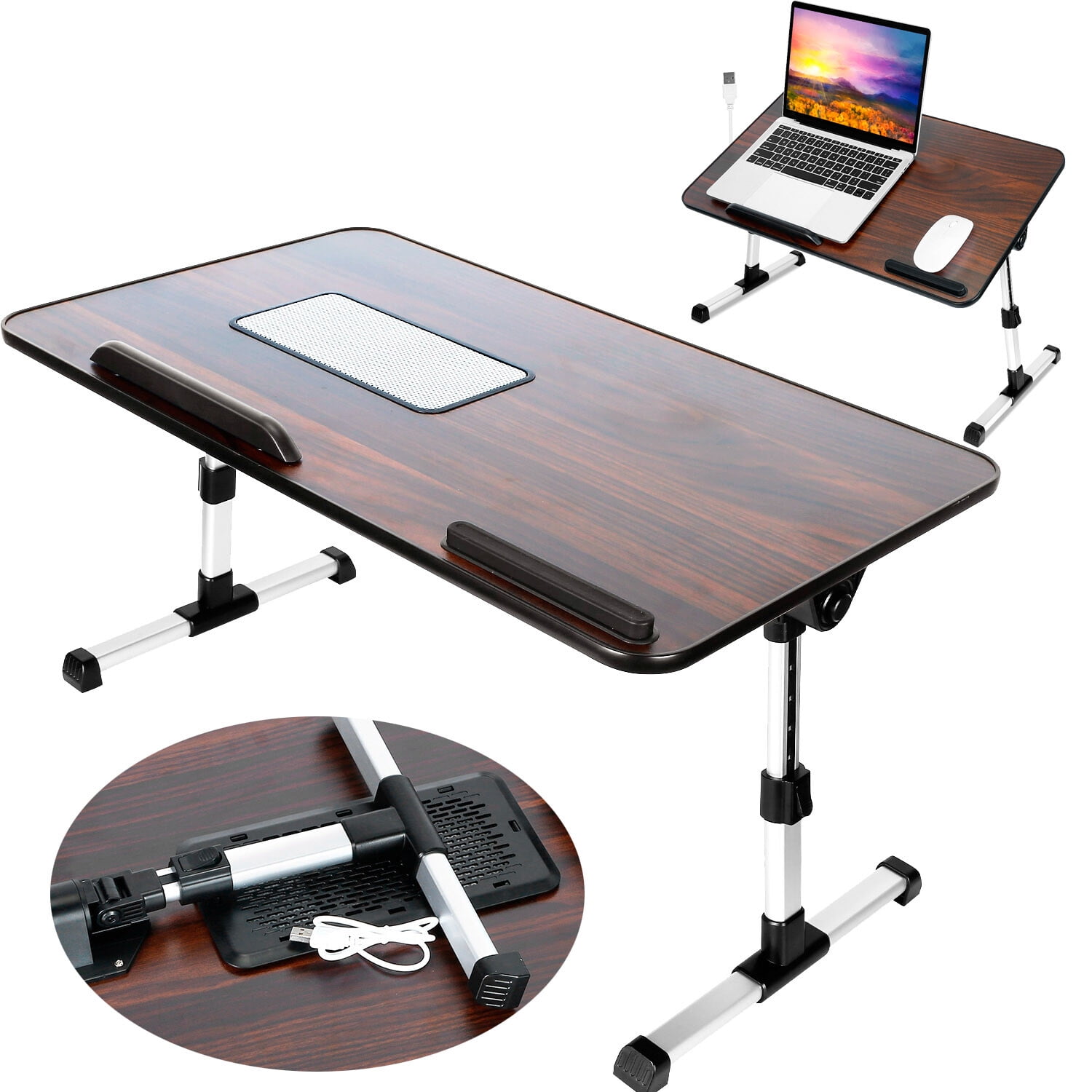 VBOLF Laptop Desk Table, Adjustable Laptop Stand, Portable Lap Desks ...