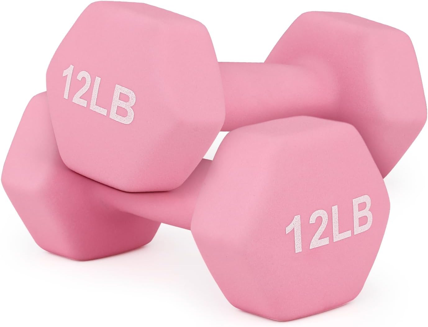 VBOLF Neoprene Coated Dumbbell Hand Weights Set – 8LB, 10LB, 12LB, 15LB ...