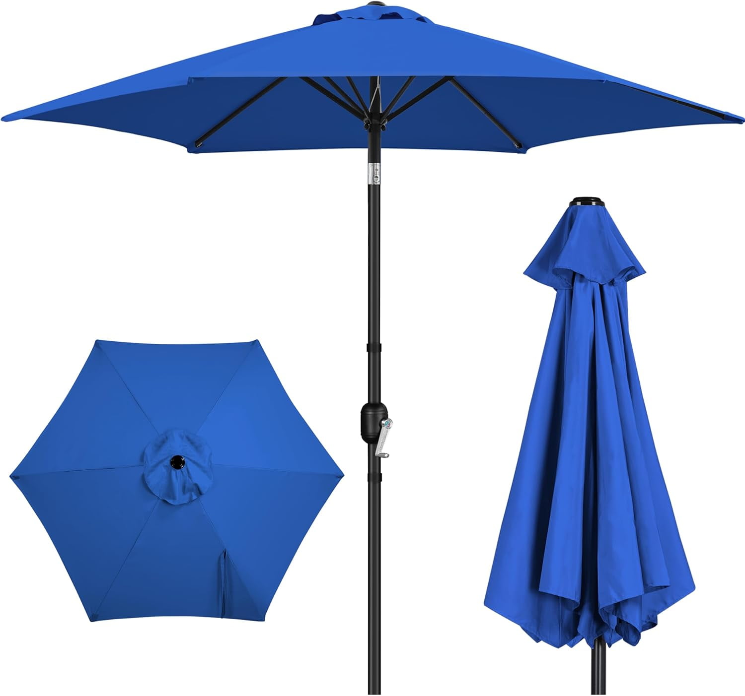 VBOLF Outdoor Patio Umbrella, Outdoor Table Umbrella with Push Button ...