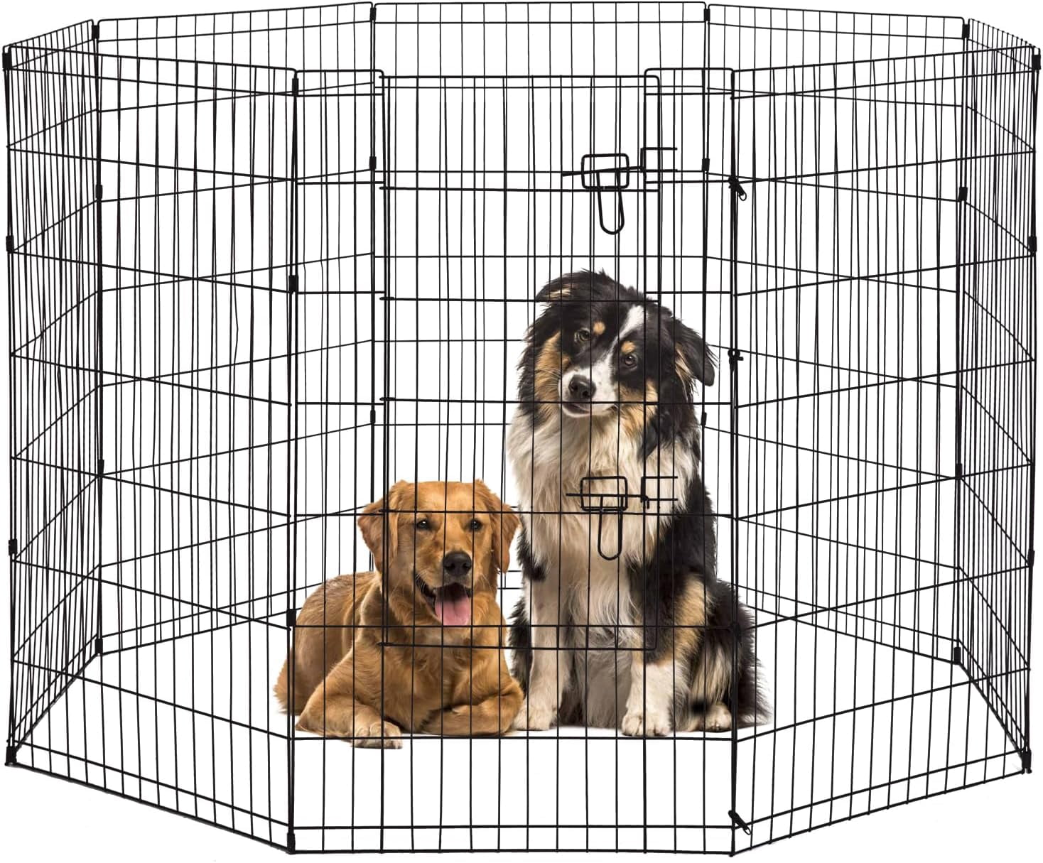 VBOLF Pet Playpens for Dogs, Foldable Metal Wire Pet Fence Barrier, 8 ...