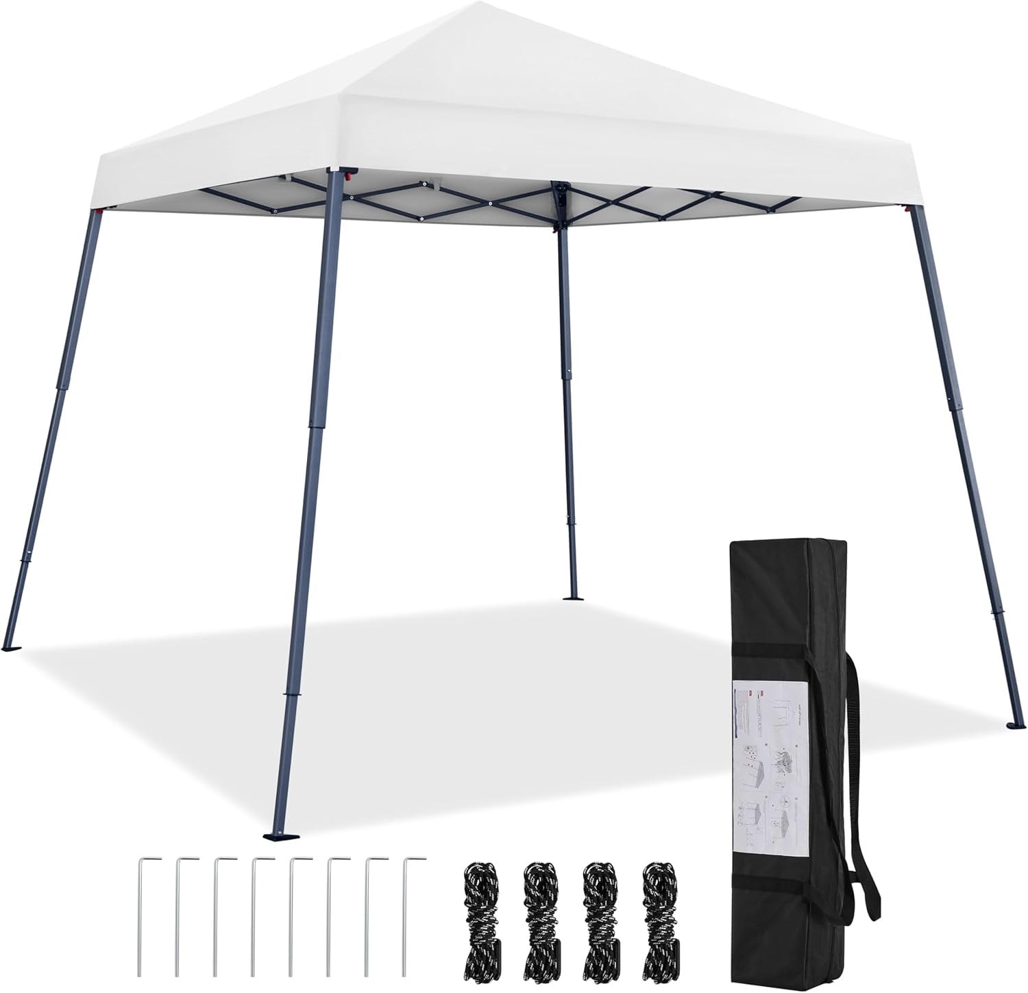 VBOLF Pop Up Canopy, 10x10 Slant Leg Easy Outdoor Canopy Tent, Folding ...
