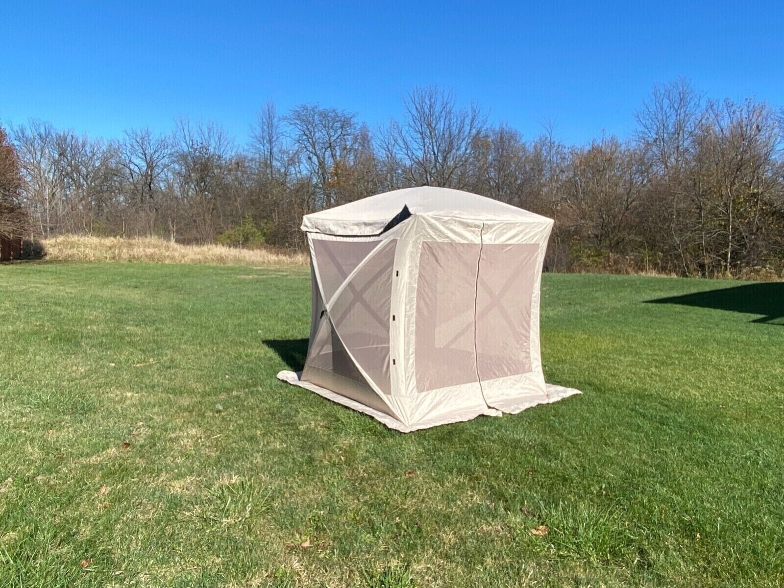 VBOLF Pop-Up Screen Tent 4 Sided Canopy Sun Shelter Wind Cloths & Mesh ...