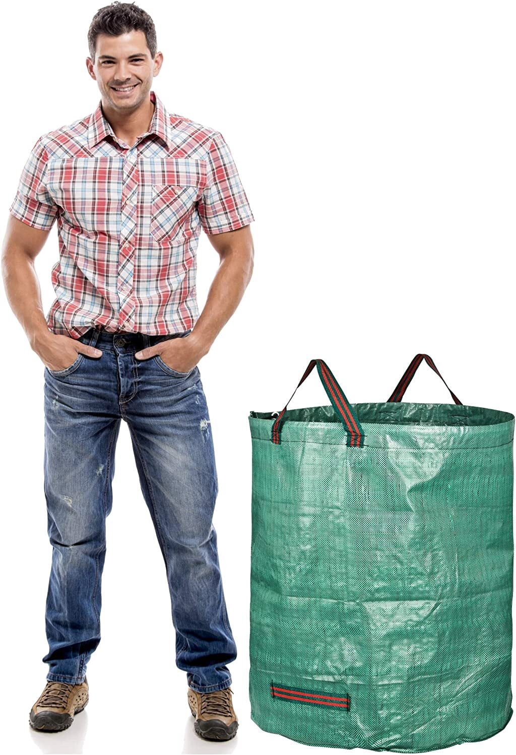 VBOLF Reusable Yard Waste Bags, 72 Gallon Lawn And Leaf Bags 3 Pack ...