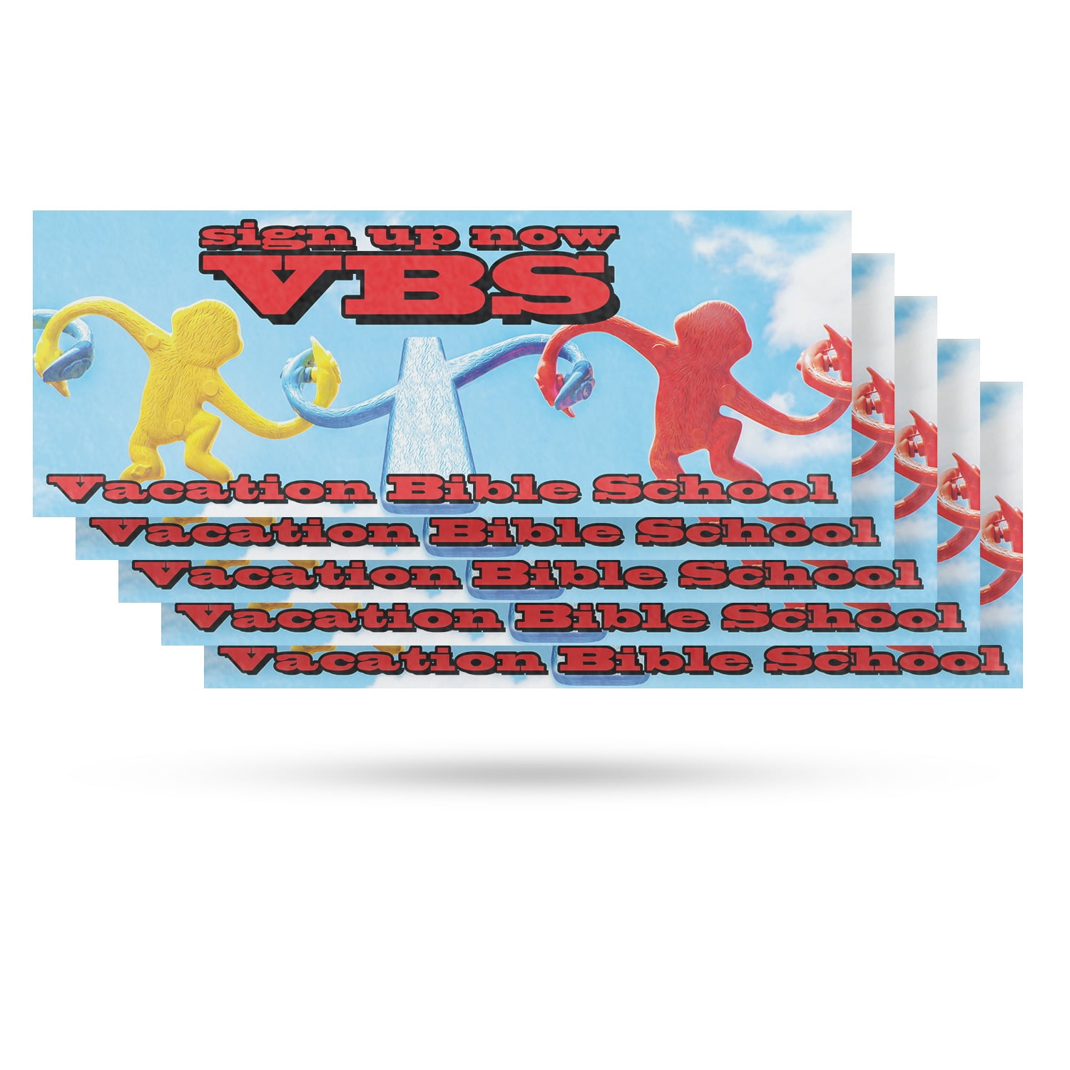 VBS Sign Up Now Vinyl Decal 5 Pack of 12 Inch x 5 Inch Weatherproof ...