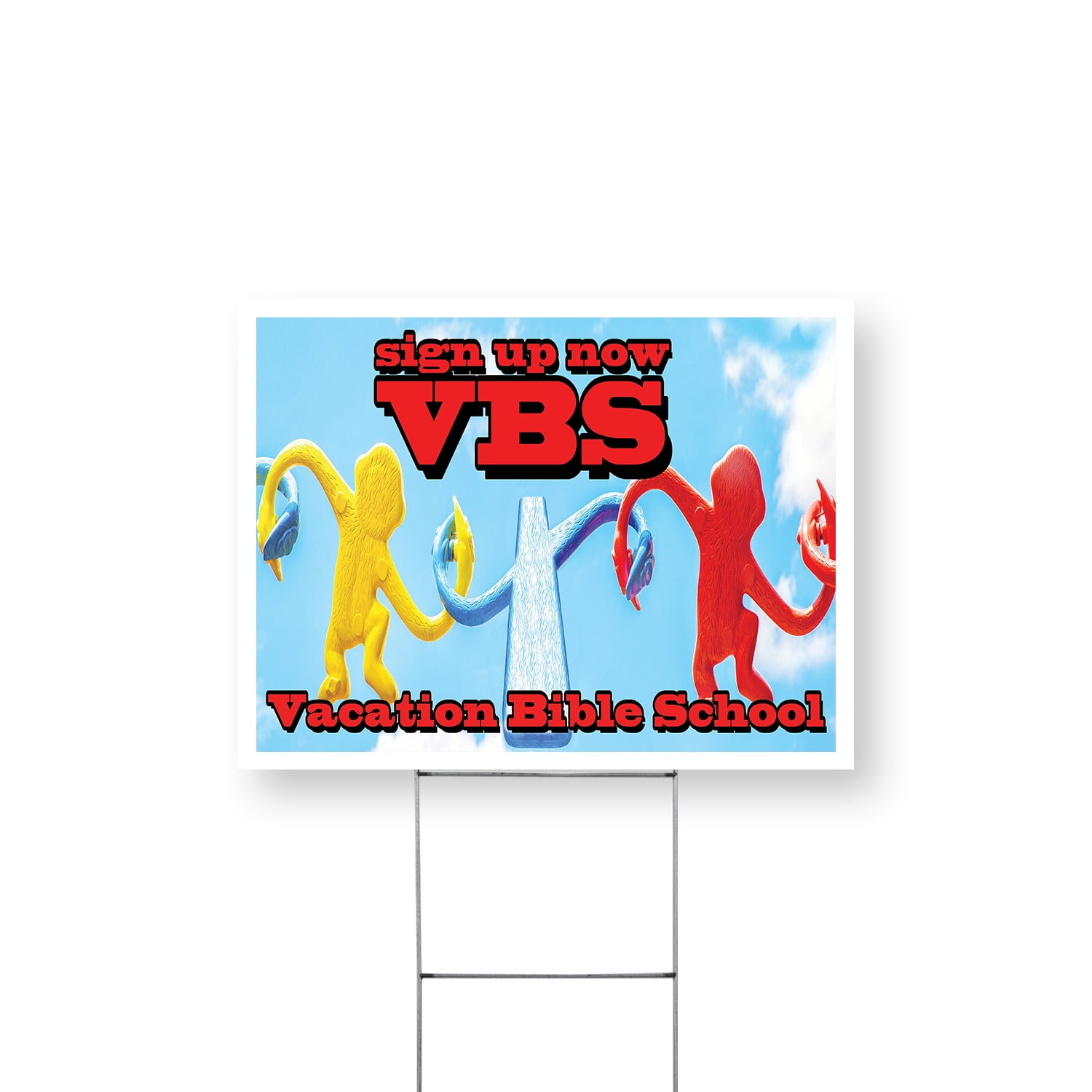 VBS Sign Up Now Yard Sign 18 Inch x 24 Inch Double Sided Weatherproof ...