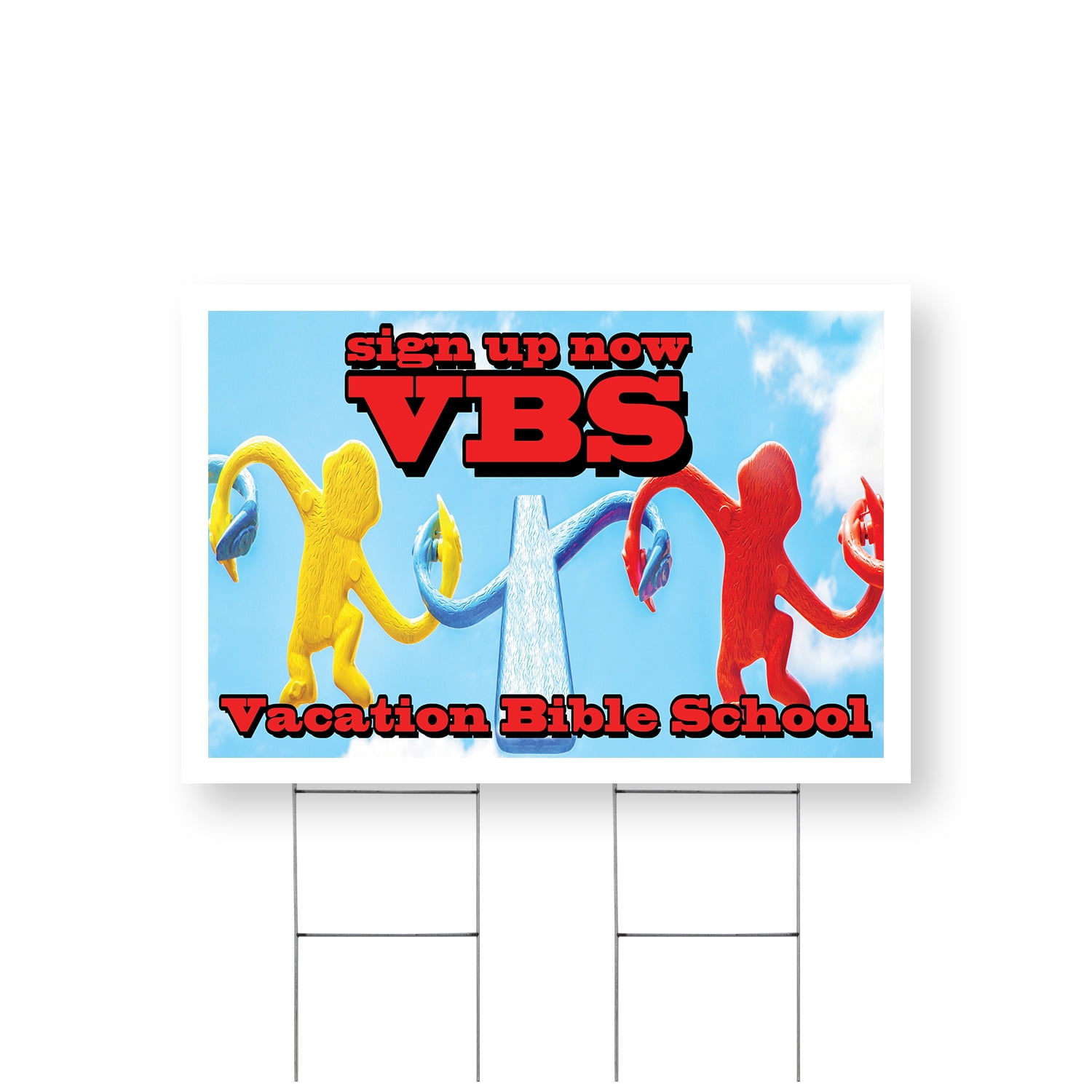 VBS Sign Up Now Yard Sign 24 Inch x 36 Inch Single Sided Weatherproof ...