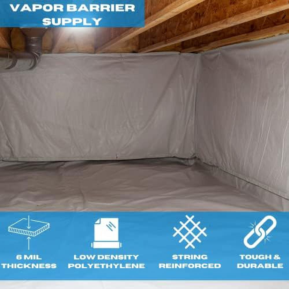 VBS – String Reinforced White Plastic Sheeting - 6 Mil - (10' X 25 ...