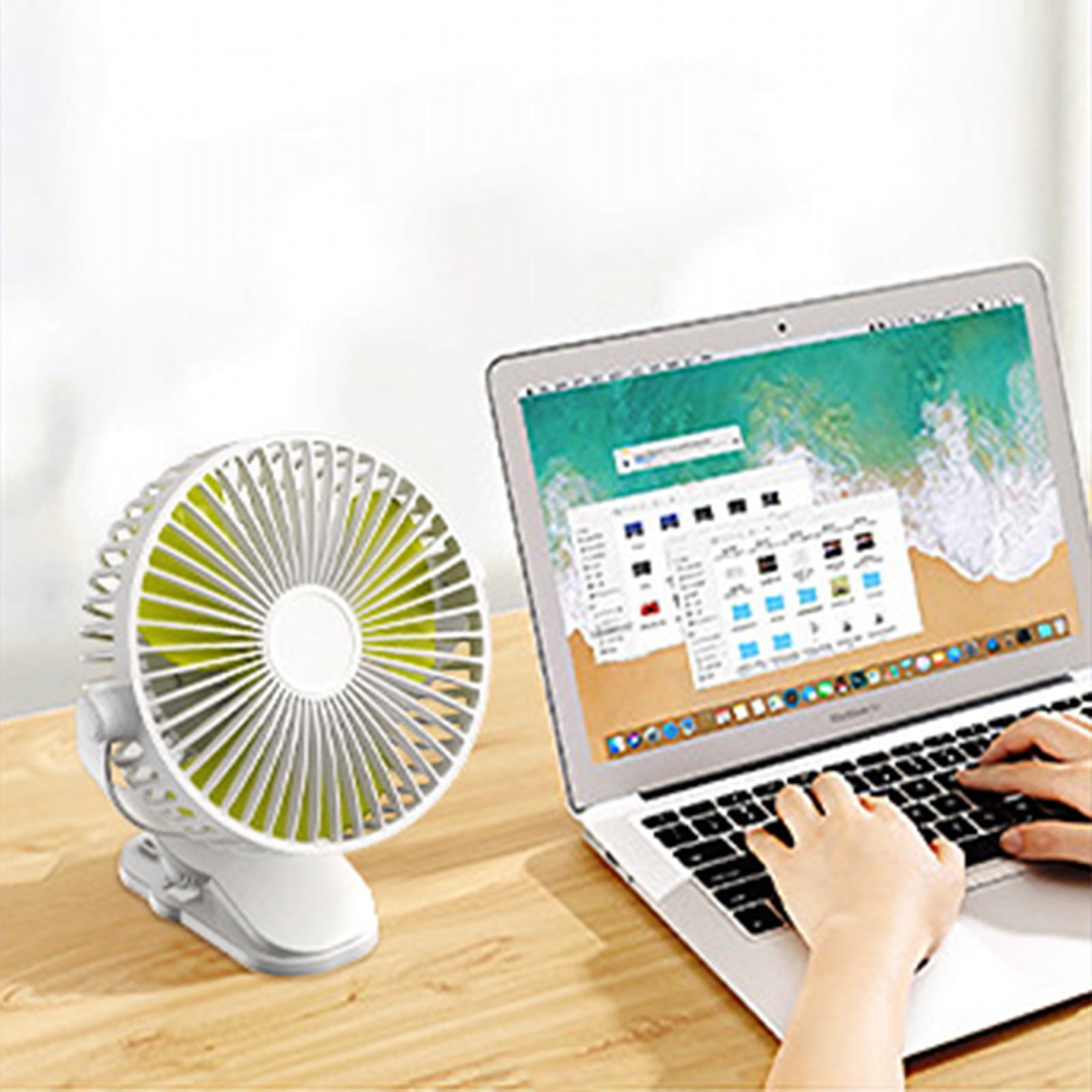 VBVC Clip On Fan,5 Speeds Small Usb Fan With Strong Airflow,Clip & Desk ...