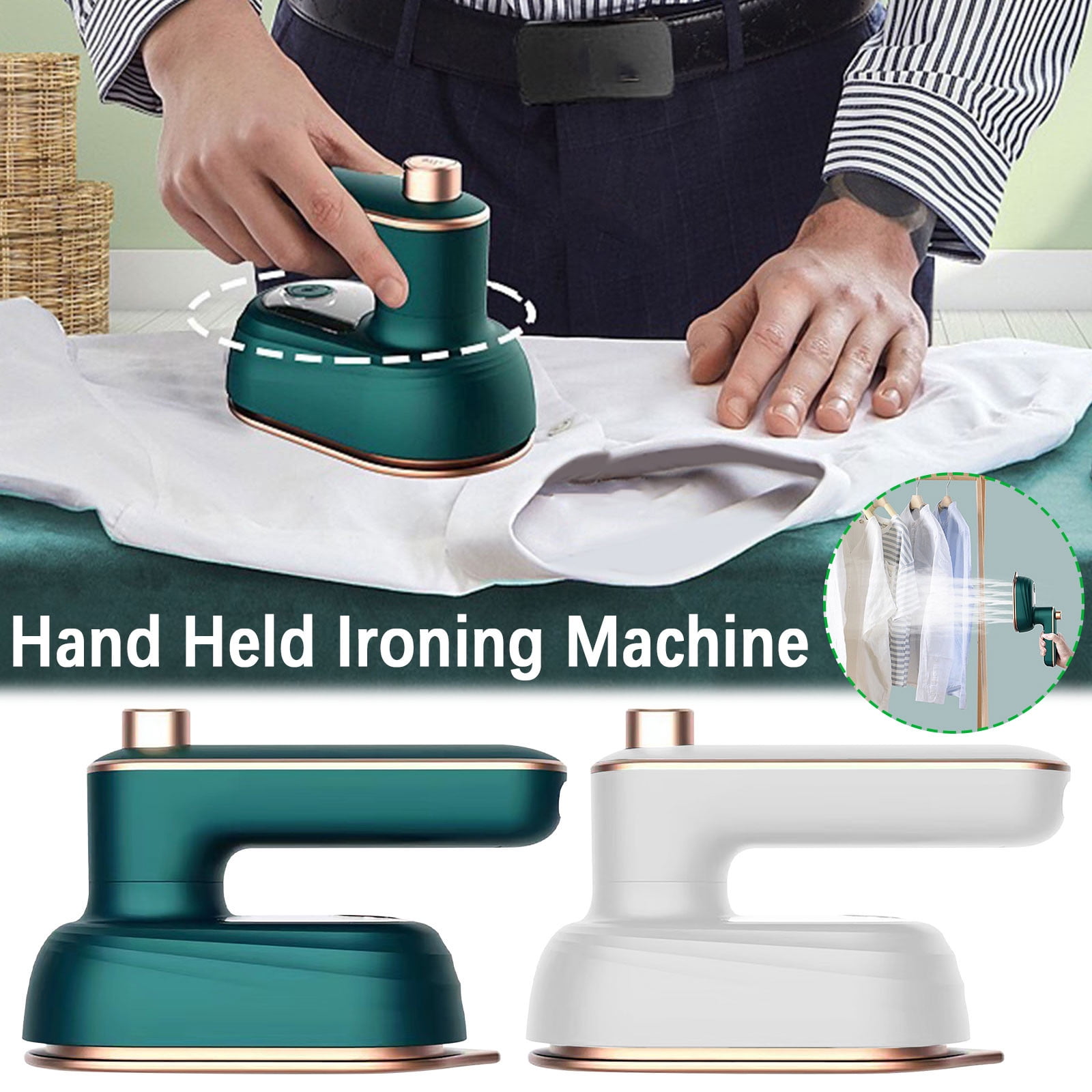 VBVC Mini Folding Garment Steamer Rotary Iron Travel Portable Iron ...
