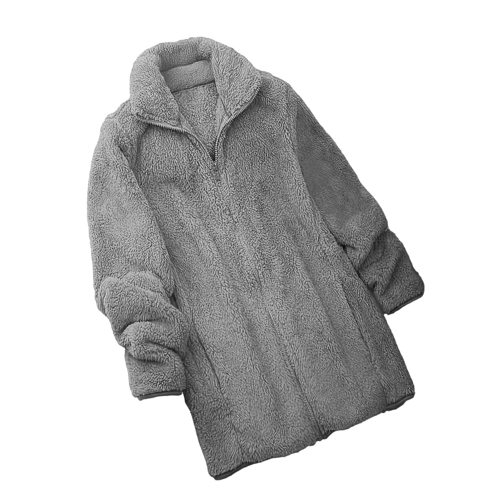VBVC No Boundaries Women's Winter Fuzzy Fleece Jacket,Zip Up Lapel ...