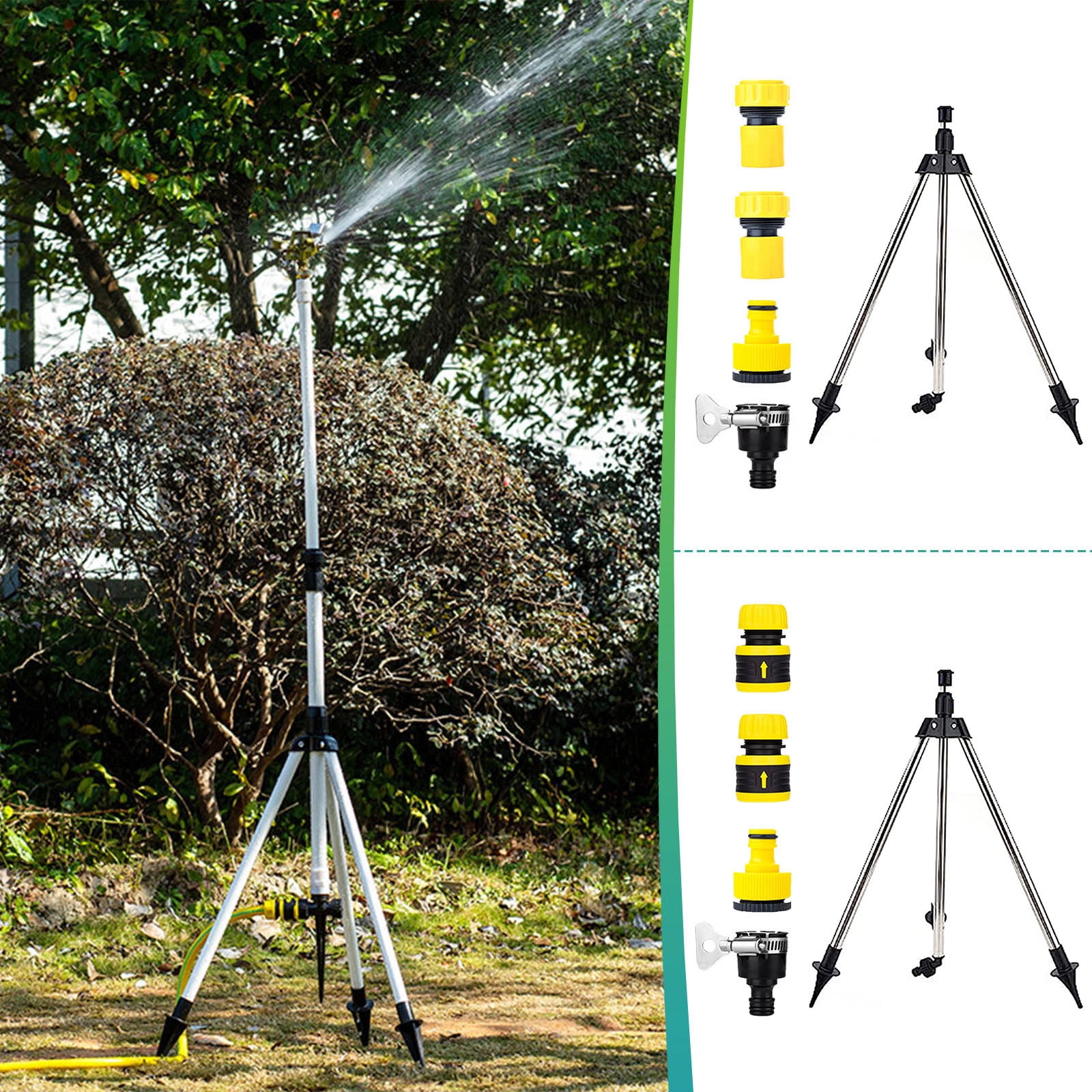 VBVC Rotating Tripod Sprinkler,Stainless Steel Rotary Irrigation Tripod ...