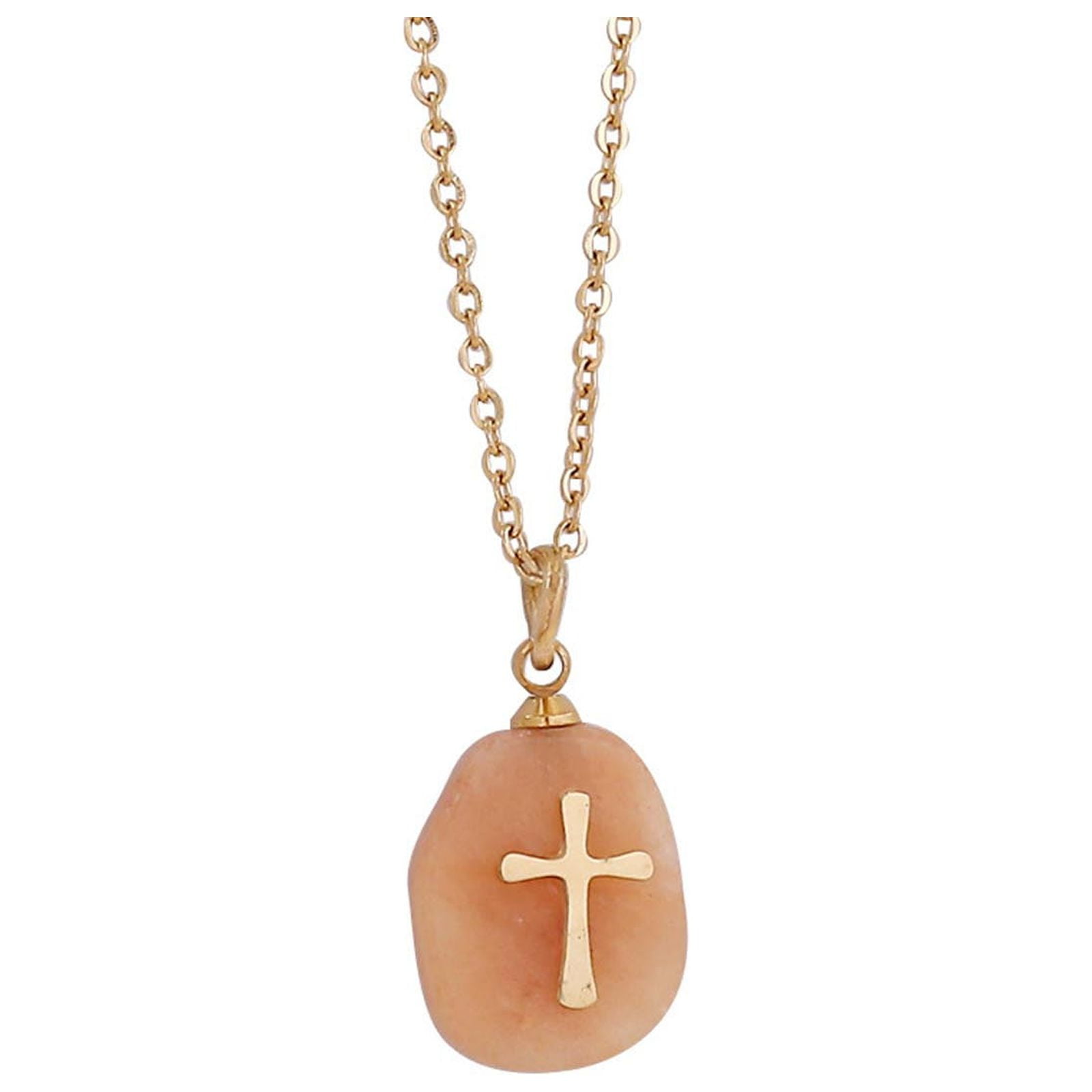 VBVC Stainless Steel Natural Stone Female Clavicle Chain - Walmart.com