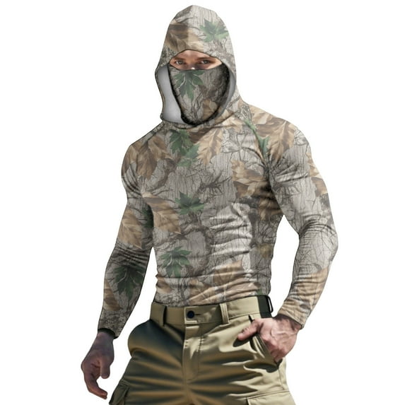 VBVC Unisex Ice Silk Sunscreen Hoodies With Face Mask,Breathable ...