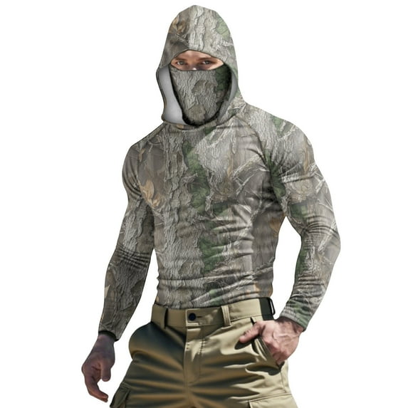 VBVC Unisex Ice Silk Sunscreen Hoodies With Face Mask,Breathable ...