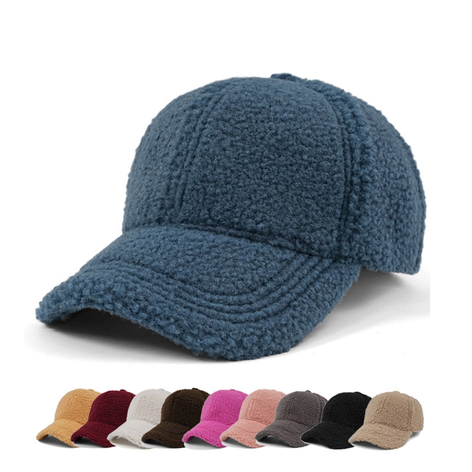 VBVC Unisex Winter Fuzzy Baseball Cap,Lamb Wool-Like Cap,Adjustable ...