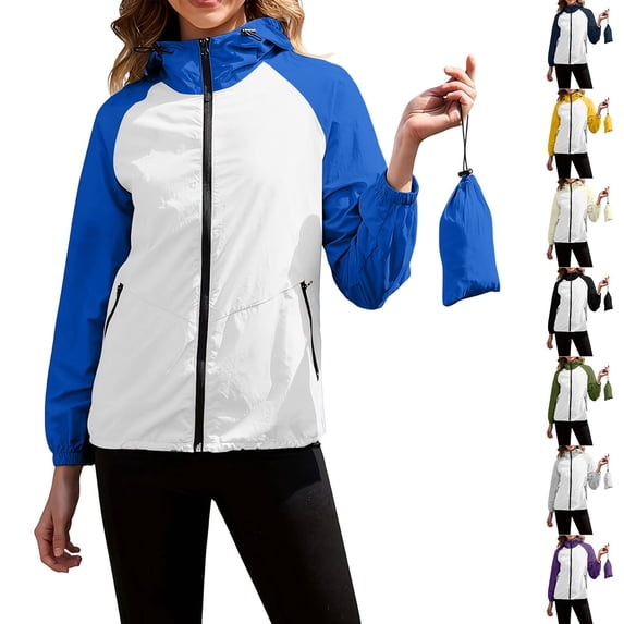 VBVC Women's Packable Waterproof Rain Jacket , Ladies' Hooded ...