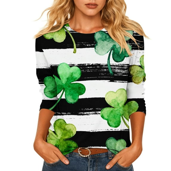 VBVC Women's and Women's Plus St.Patrick's Day Top,Ladies All-Over ...