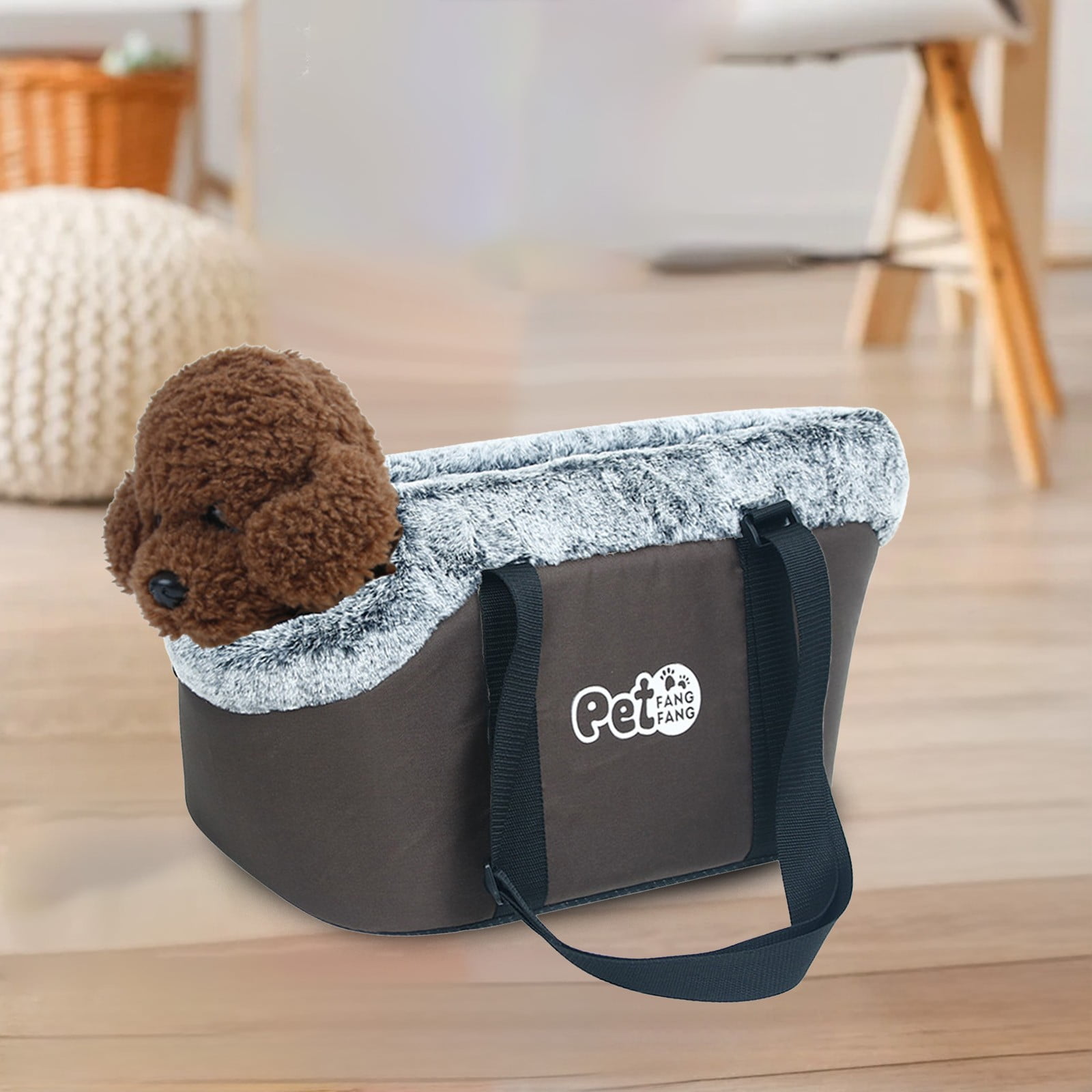 VBXAOE Portable Pet Carrier Bag with Removable Wool Mat,Safe Zipper,Non ...