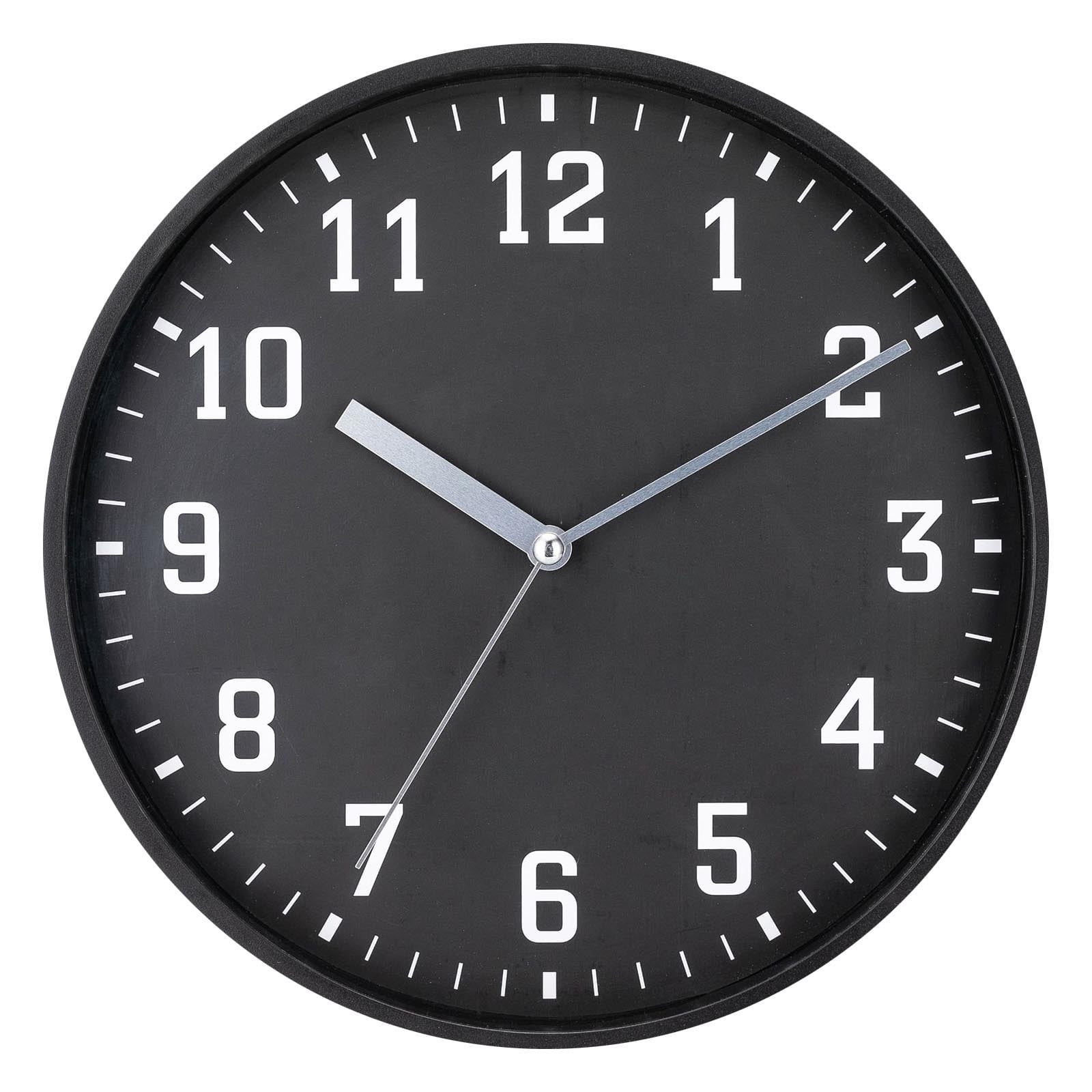 VBXOAE 10 Inch Silent Wall Clock-Stylish 3D Digital Scale,Black Numbers ...