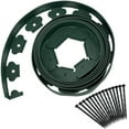 VBXOAE 16 Ft Flexible Black PE Plastic Garden Edging Kit with 40 Spikes ...