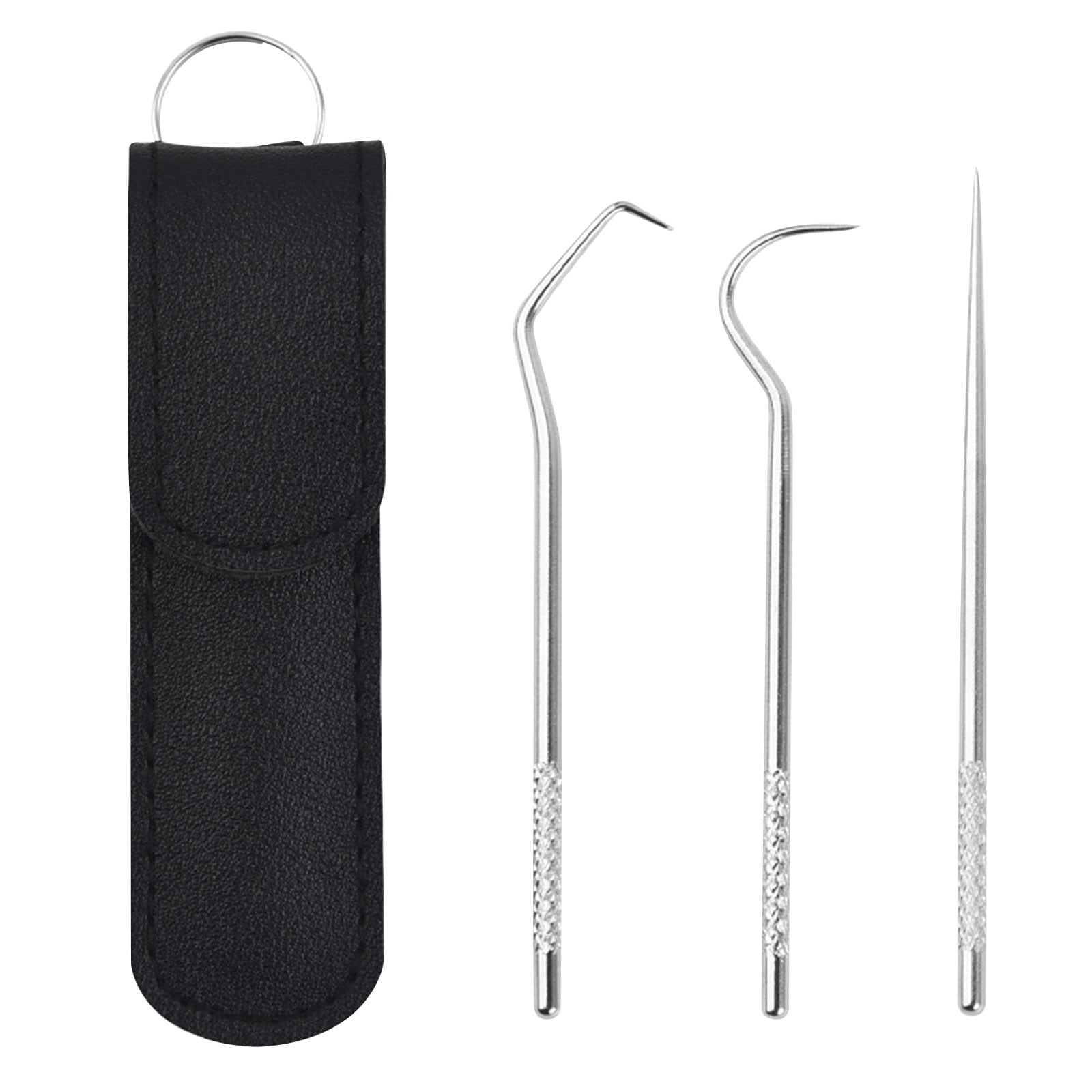 VBXOAE 3 Piece Stainless Steel Toothpicks Kit Reusable Teeth Cleaning ...