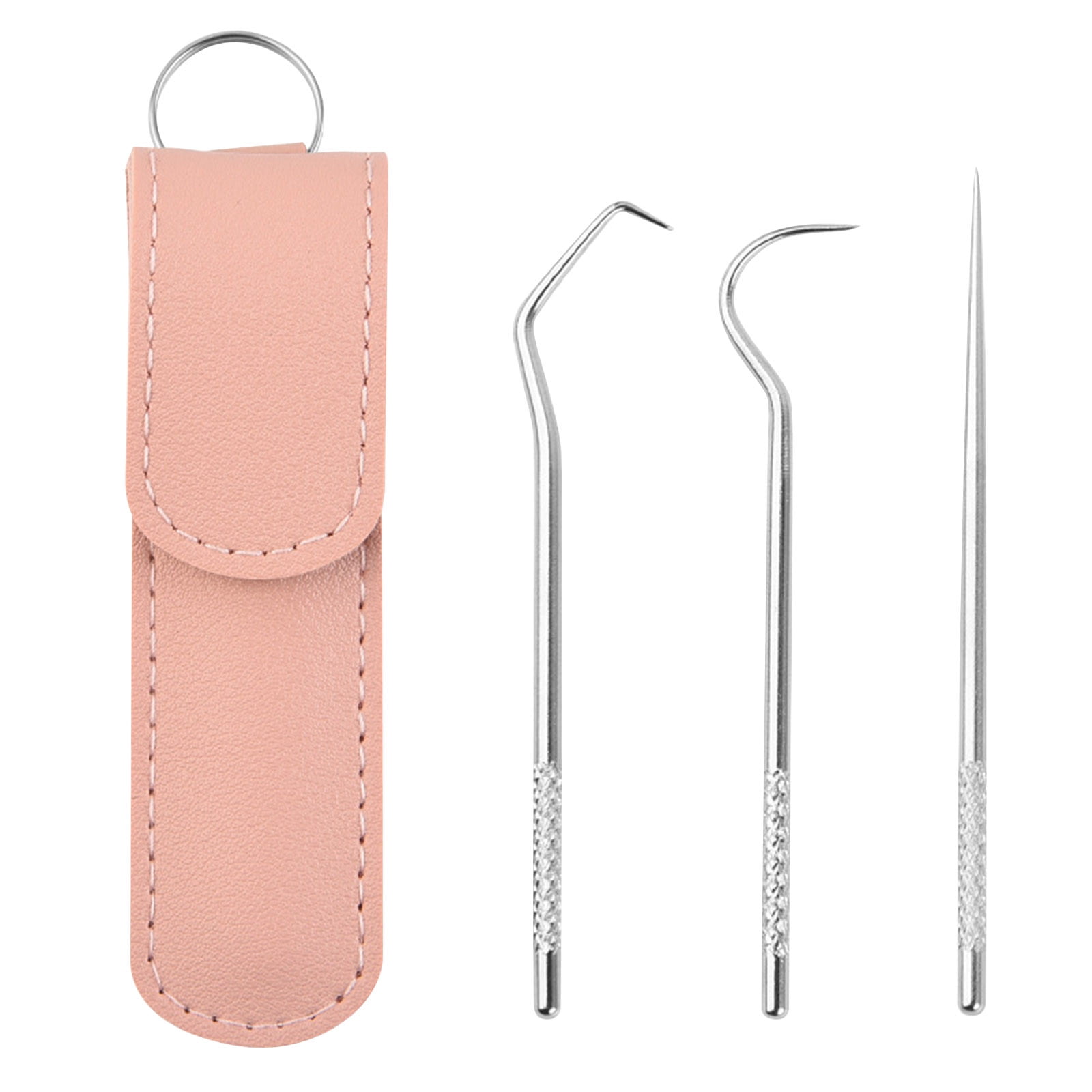 VBXOAE 3 Piece Stainless Steel Toothpicks Kit Reusable Teeth Cleaning ...