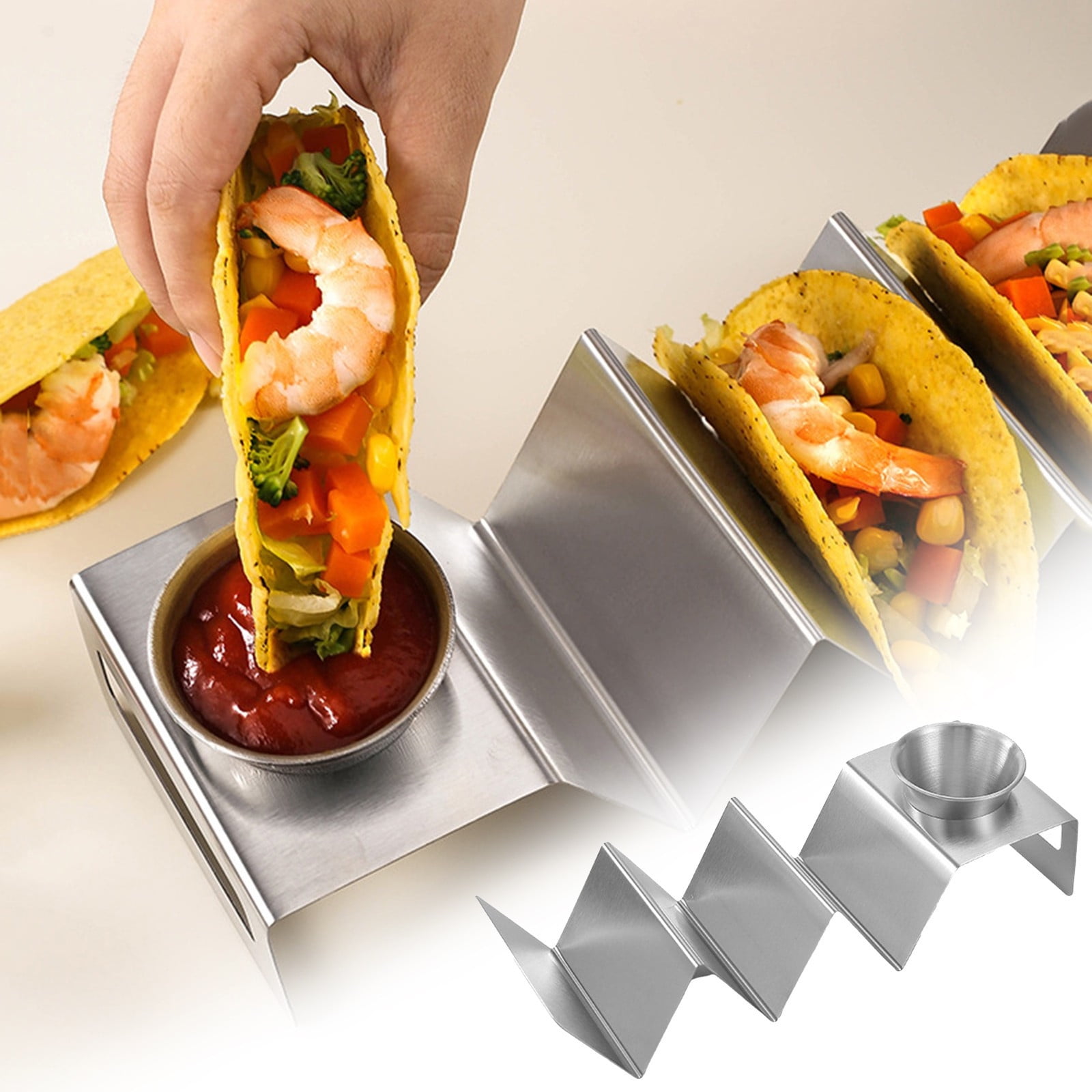 VBXOAE 3 Stainless Steel Pancake Holder with Cup W Shaped Design for ...