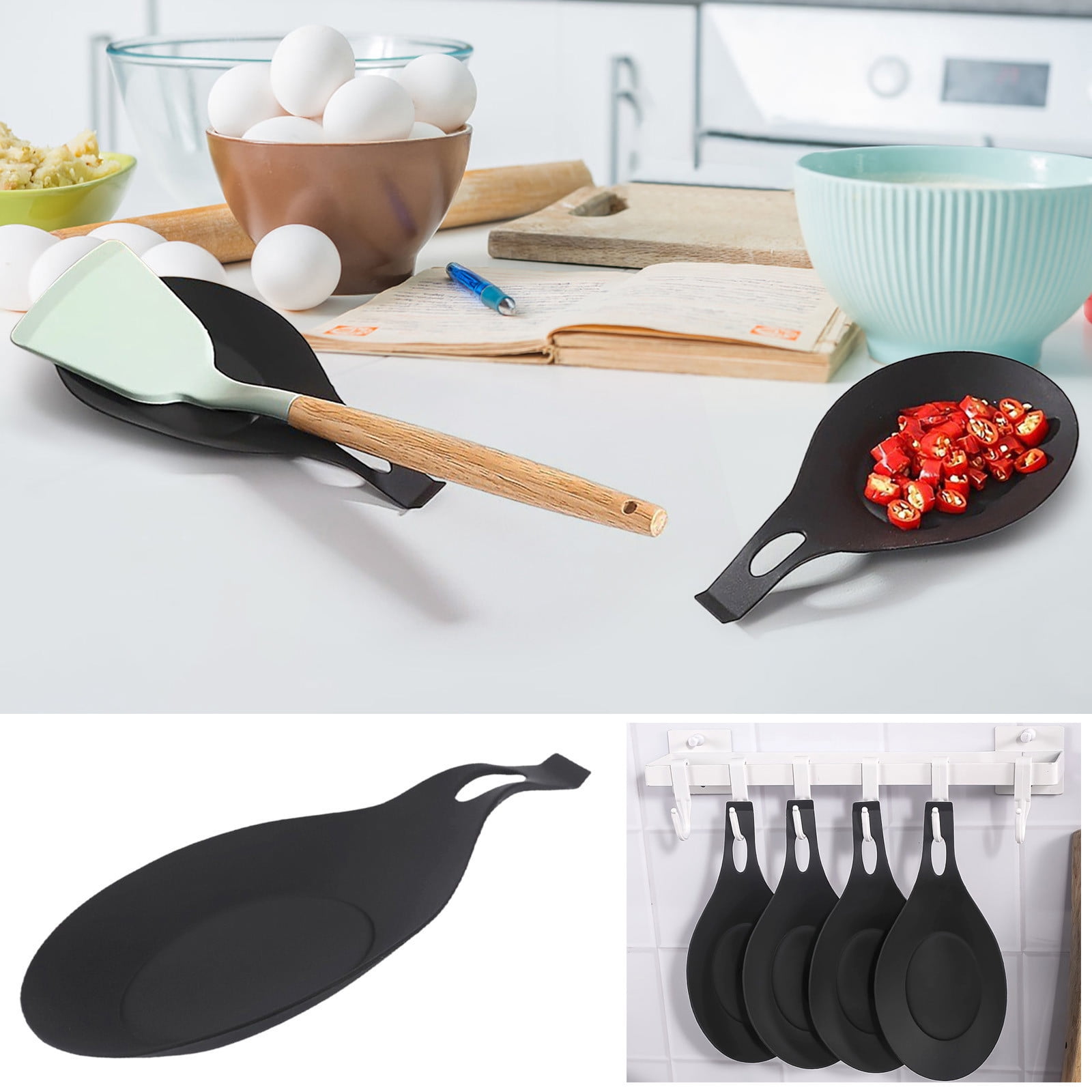 VBXOAE 4PC Easy Clean Food Grade Soup Spoon with Insulation Pad ...