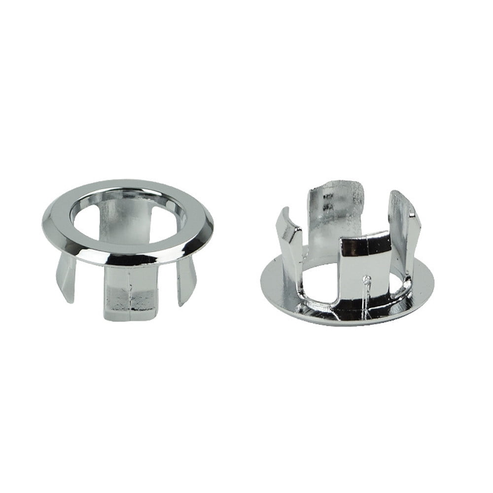 VBXOAE 6 Assorted Bathroom Basin Overflow Covers ABS Plastic Easy Push ...
