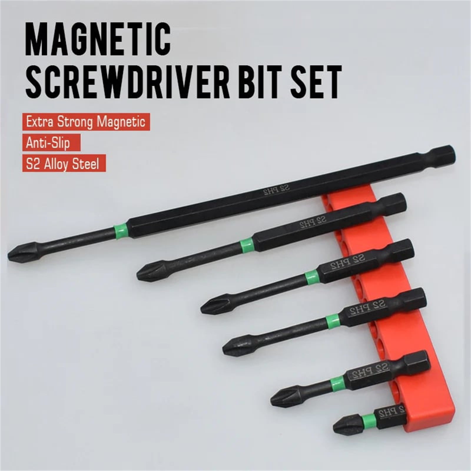 VBXOAE 6-Pin Magnetic PH2 Steel ScrewOperator Set-1/4 Inch Hexagon Rod ...